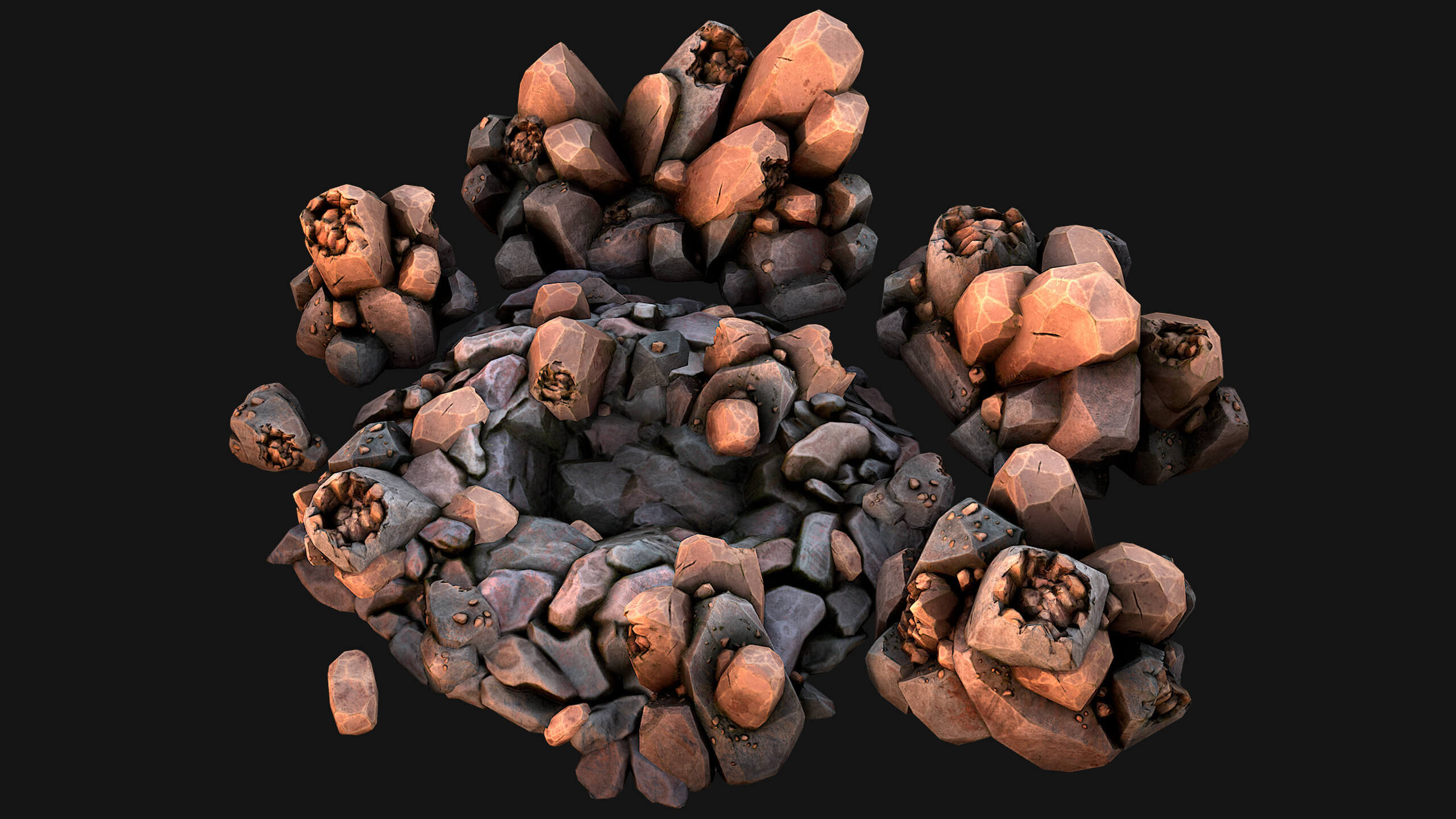 Medieval Copper Ore Mine - 3D Model by Dereza
