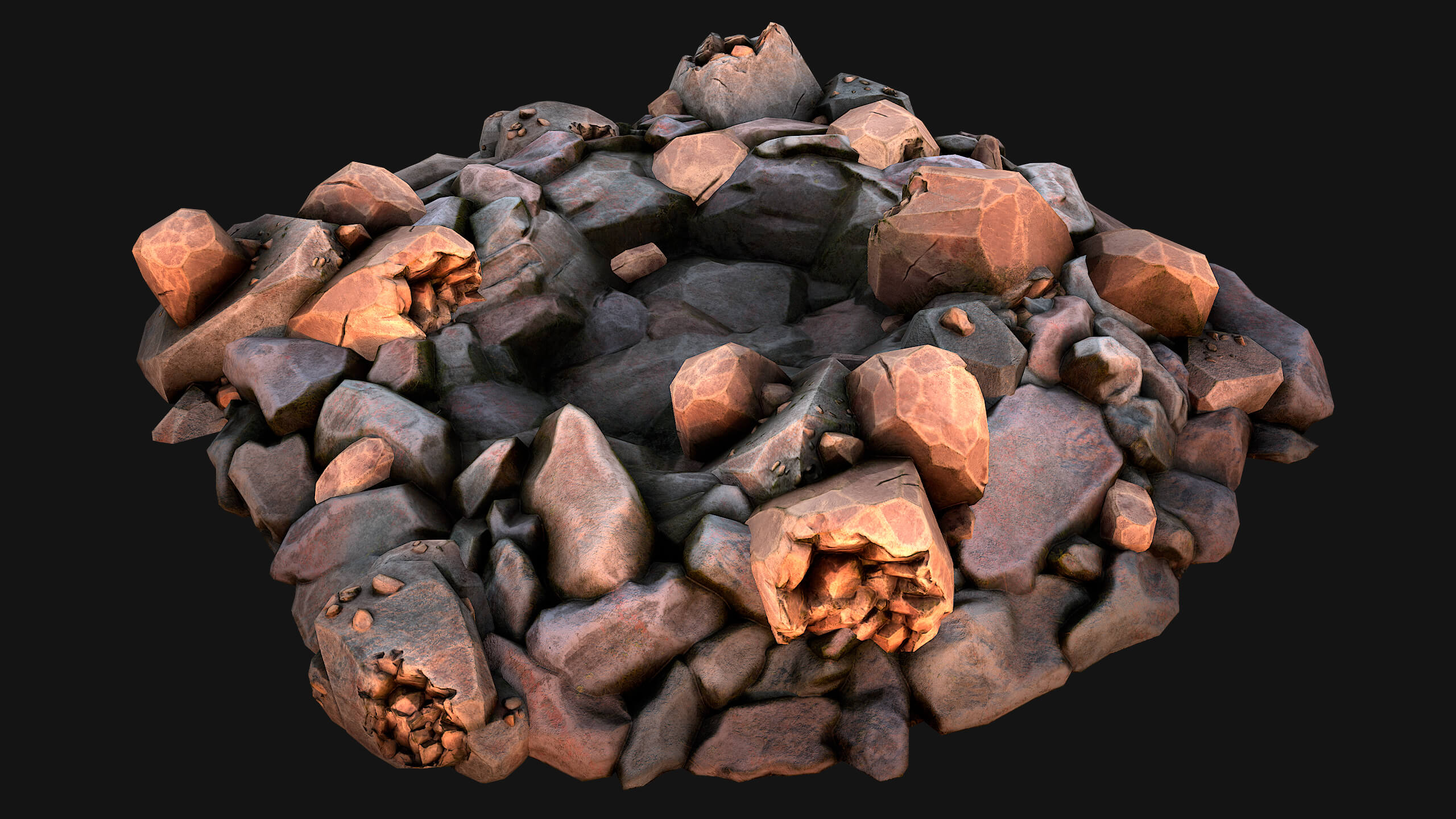 Medieval Copper Ore Mine - 3D Model by Dereza