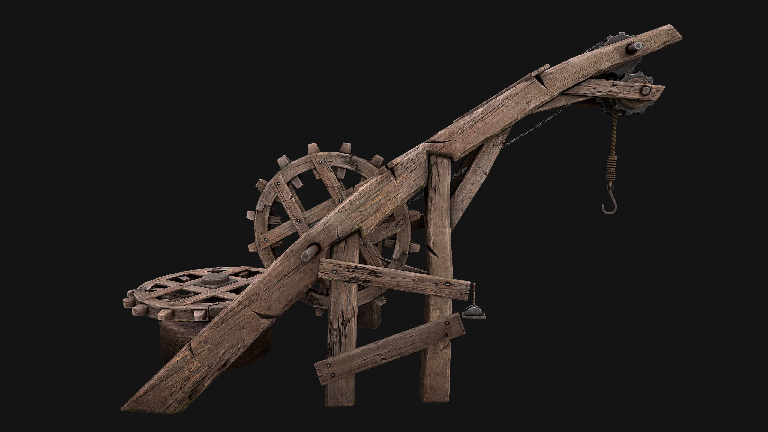 Medieval Crane - 3D Model by Dereza