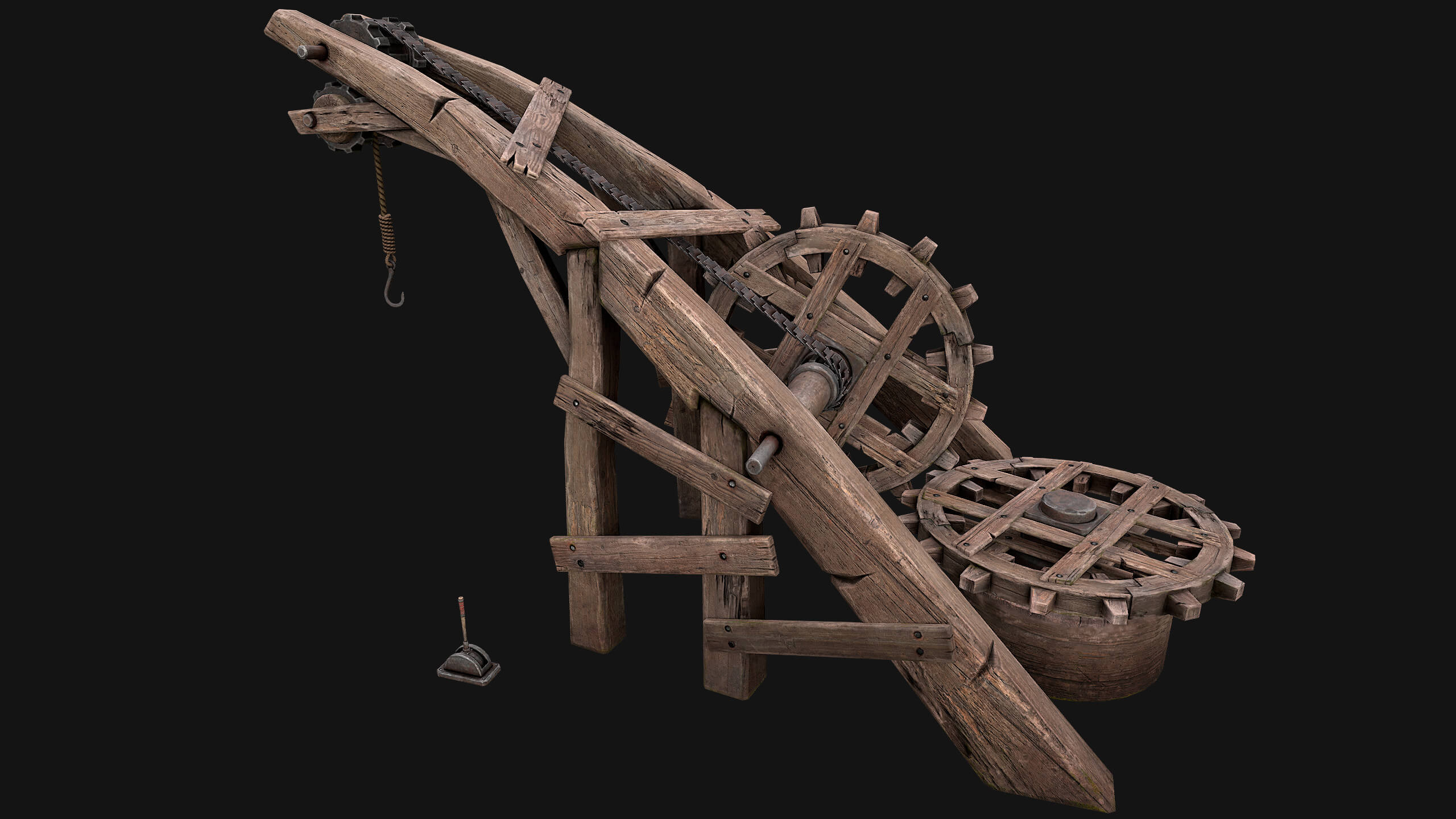 Medieval Crane - 3D Model by Dereza
