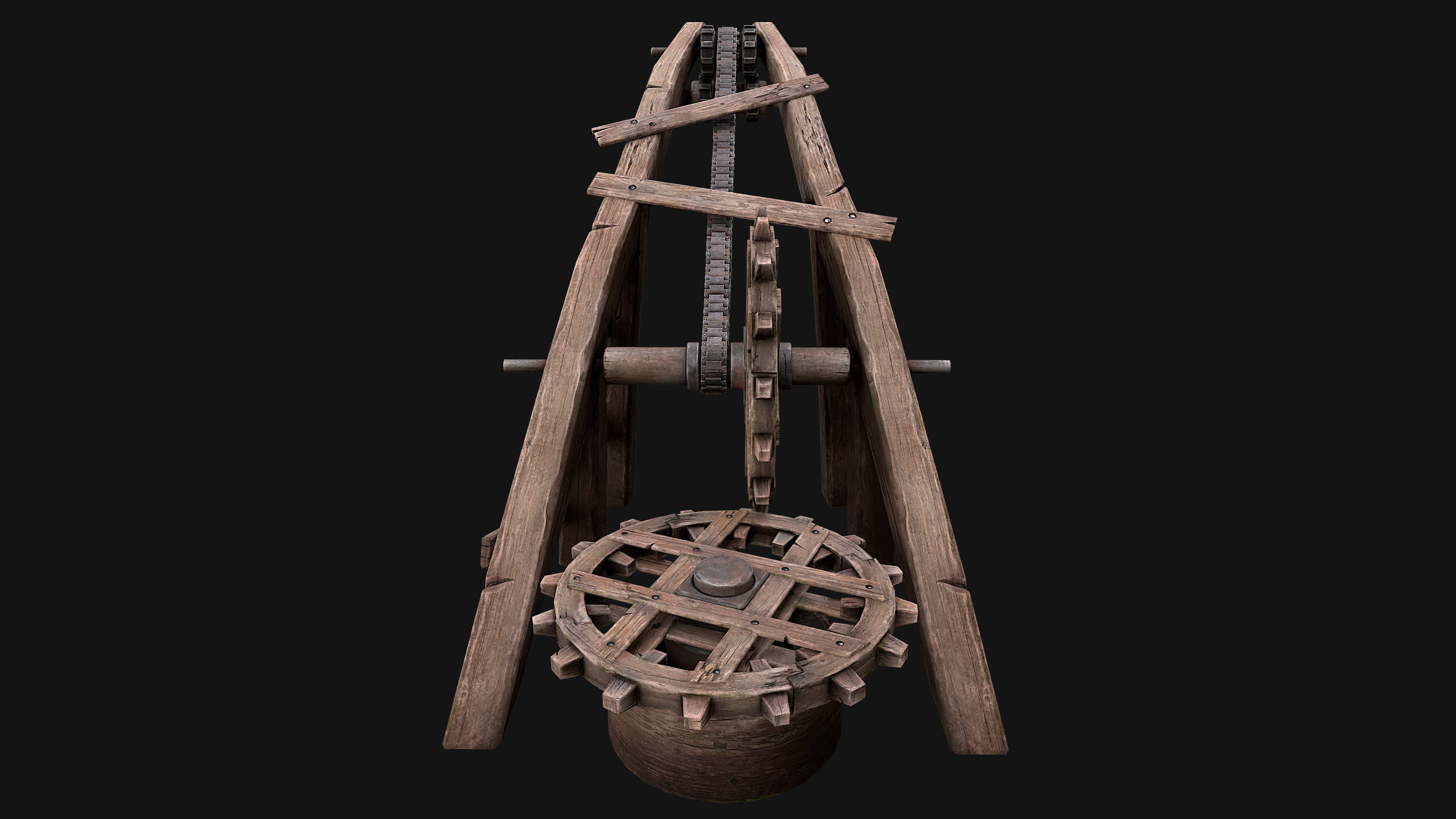 Medieval Crane - 3D Model by Dereza