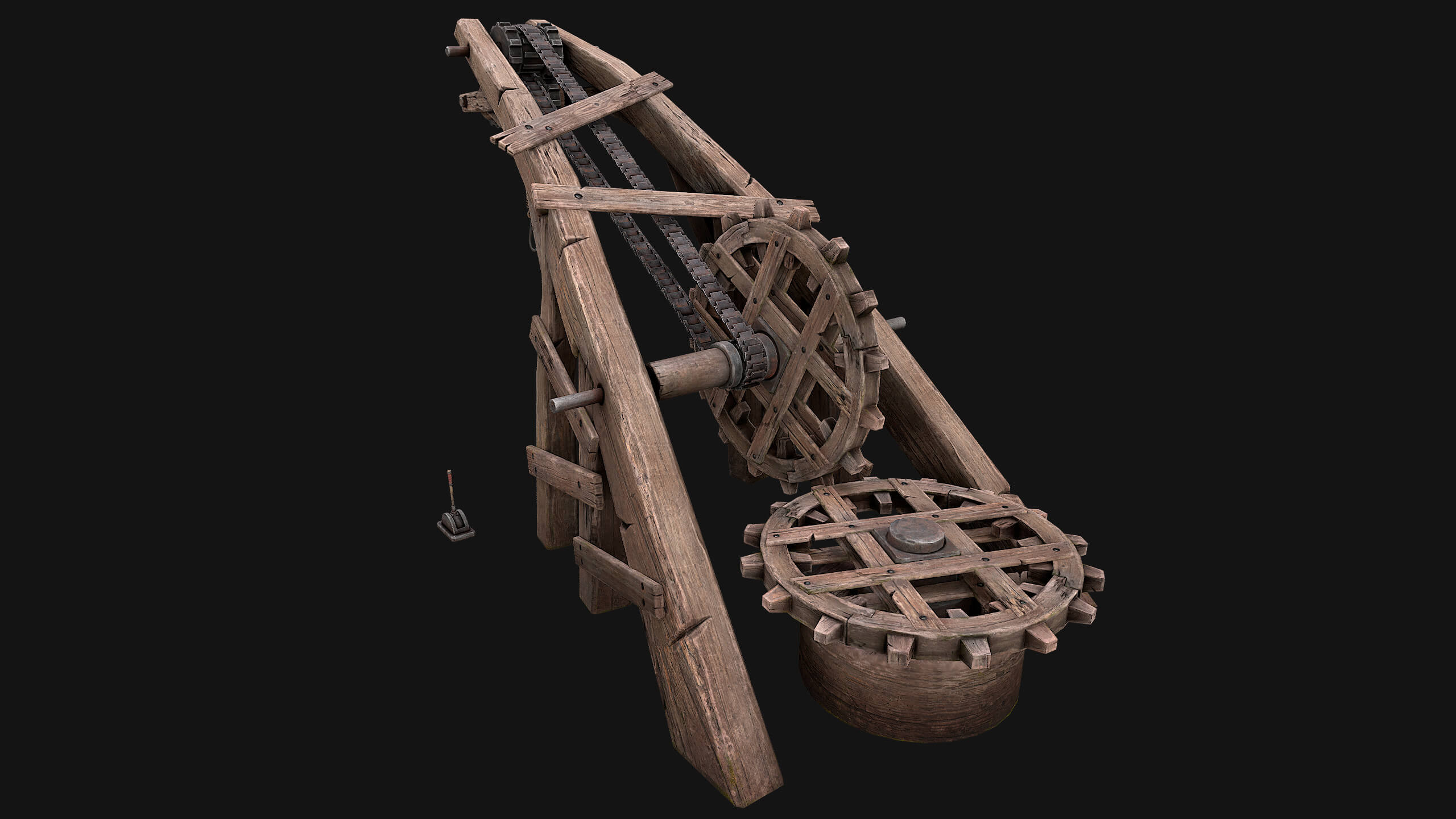 Medieval Crane - 3D Model by Dereza
