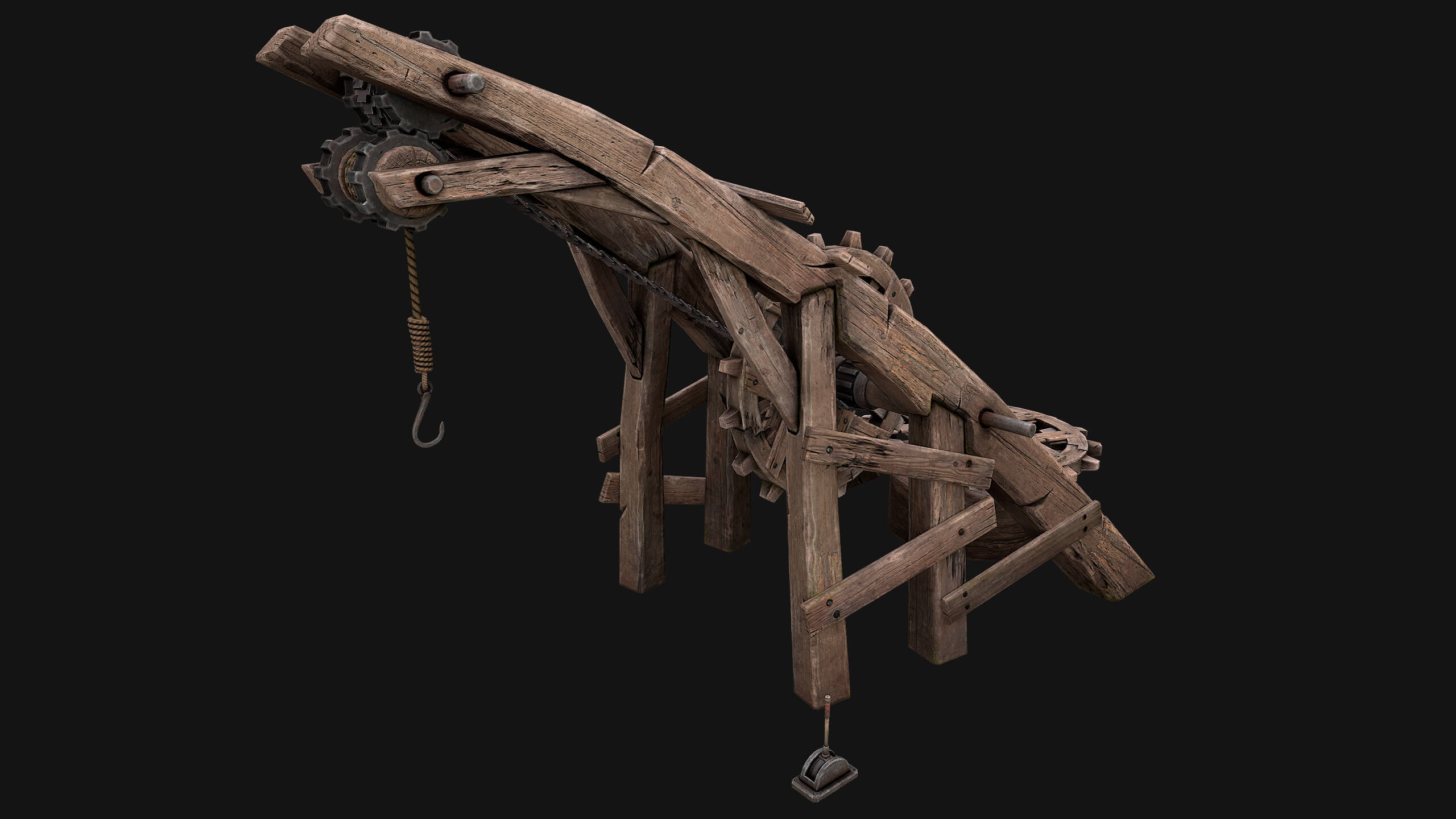 Medieval Crane - 3D Model by Dereza