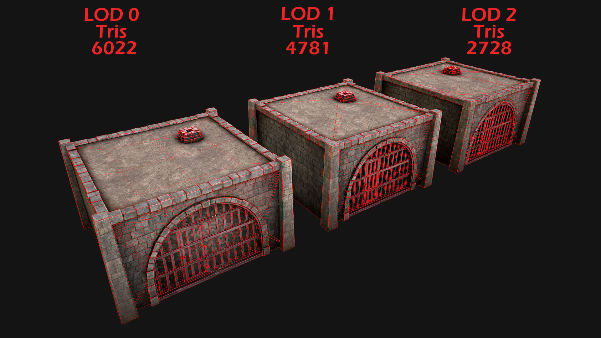 Medieval Dungeon Prison Set - 3D Model by Dereza