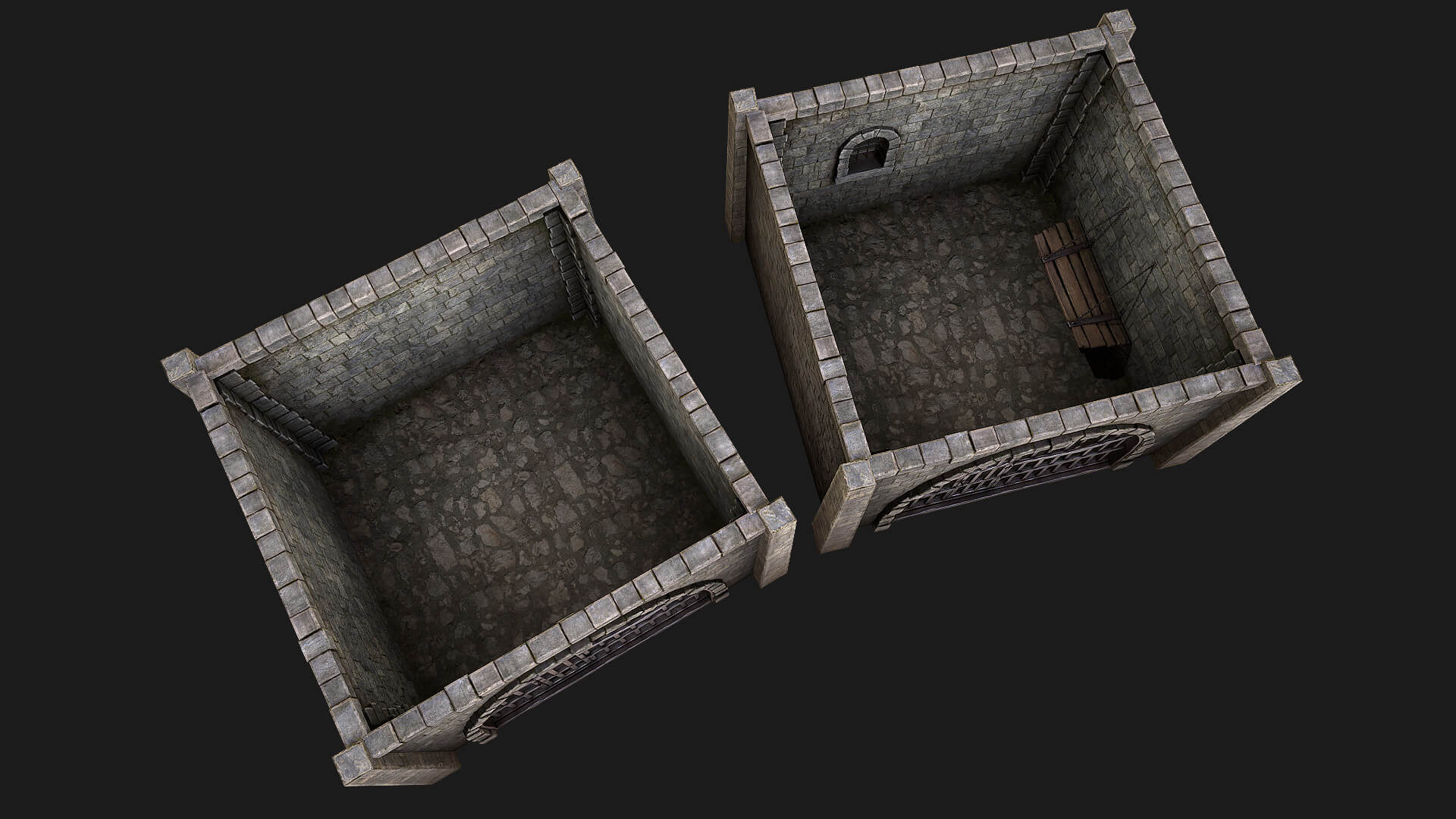 Medieval Dungeon Prison Set - 3D Model by Dereza