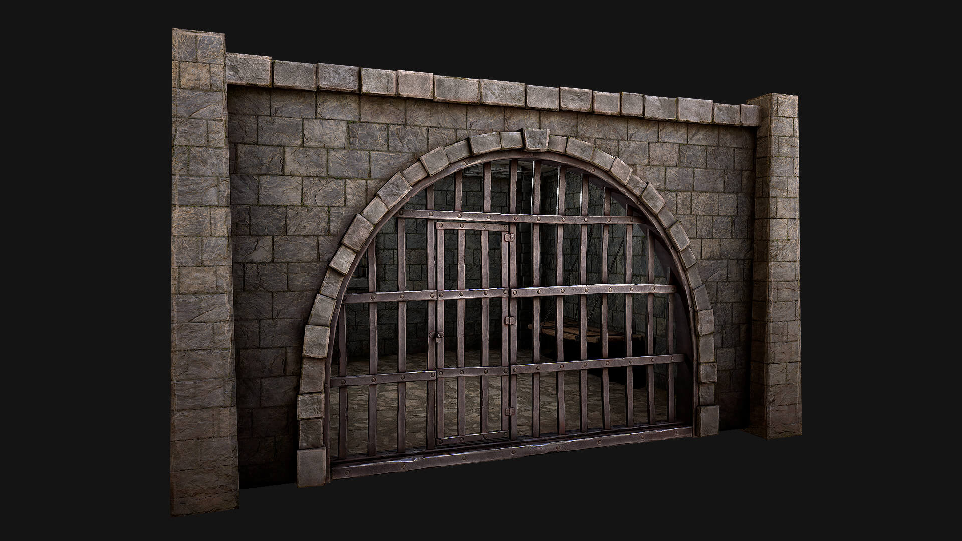Medieval Dungeon Prison Set - 3D Model by Dereza