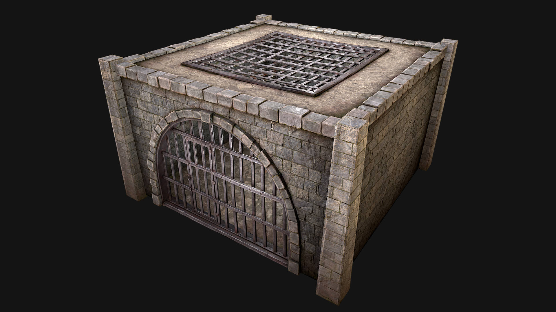 Medieval Dungeon Prison Set - 3D Model by Dereza