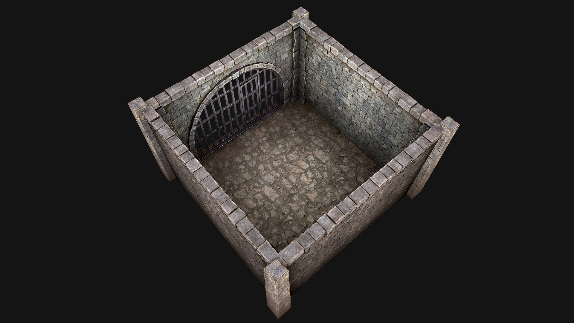 Medieval Dungeon Prison Set - 3D Model by Dereza
