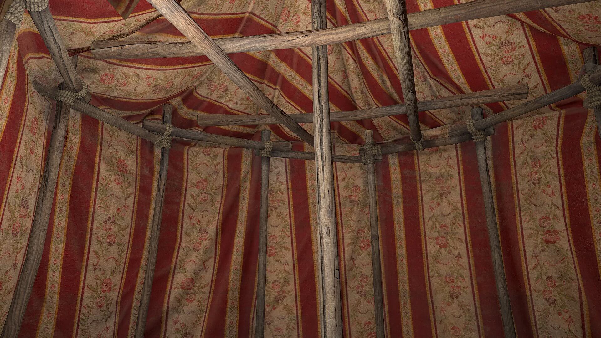 Medieval Fair Tent Market Stall - 3D Model by Dereza