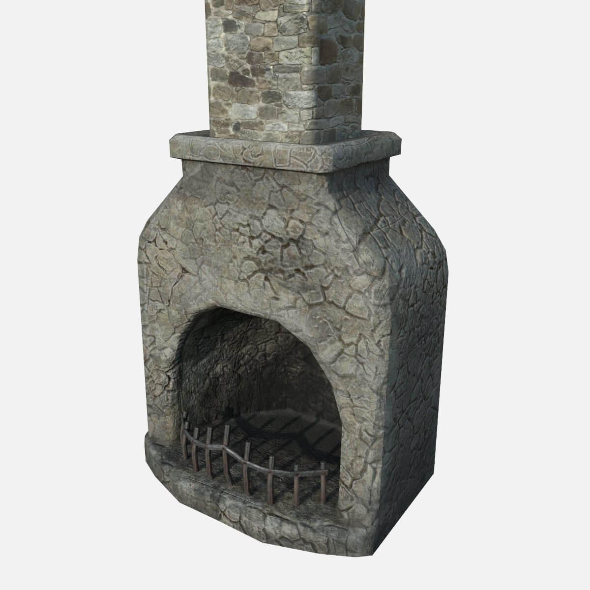 Medieval Fireplace - 3D Model by Dereza