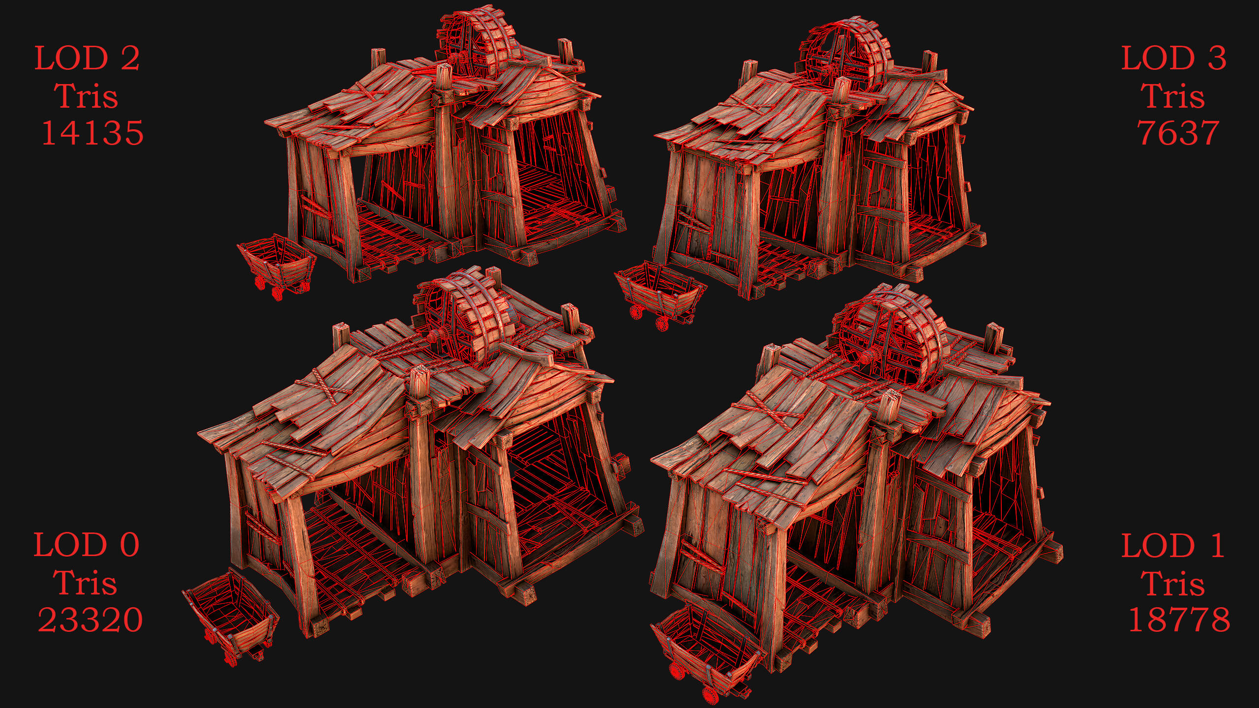 Medieval Gold Ore Mine - 3D Model by Dereza