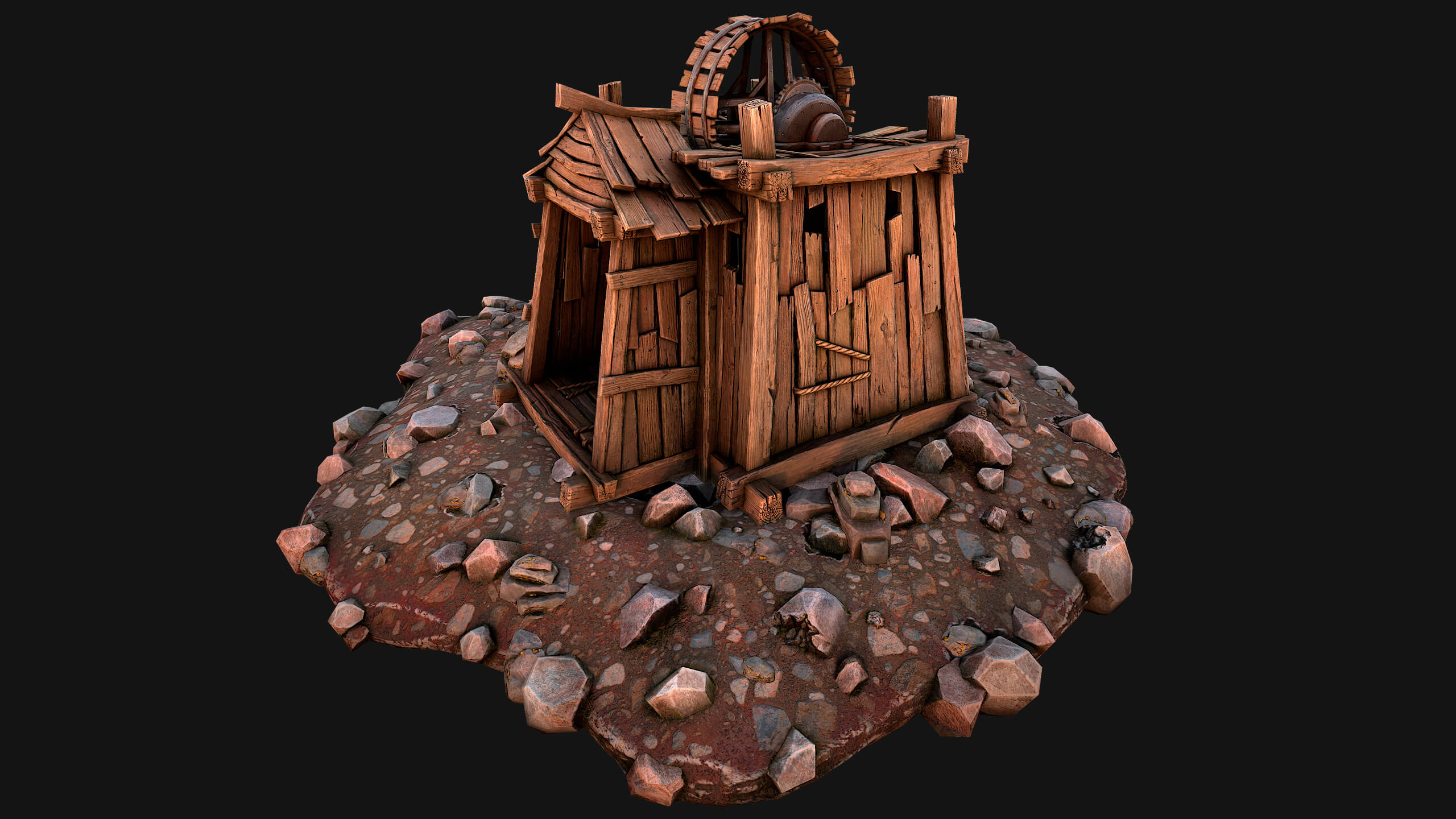 Medieval Gold Ore Mine - 3D Model by Dereza