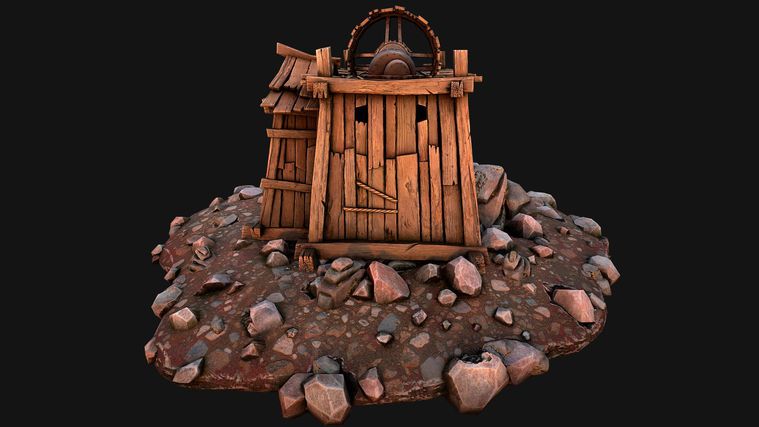 Medieval Gold Ore Mine - 3D Model by Dereza