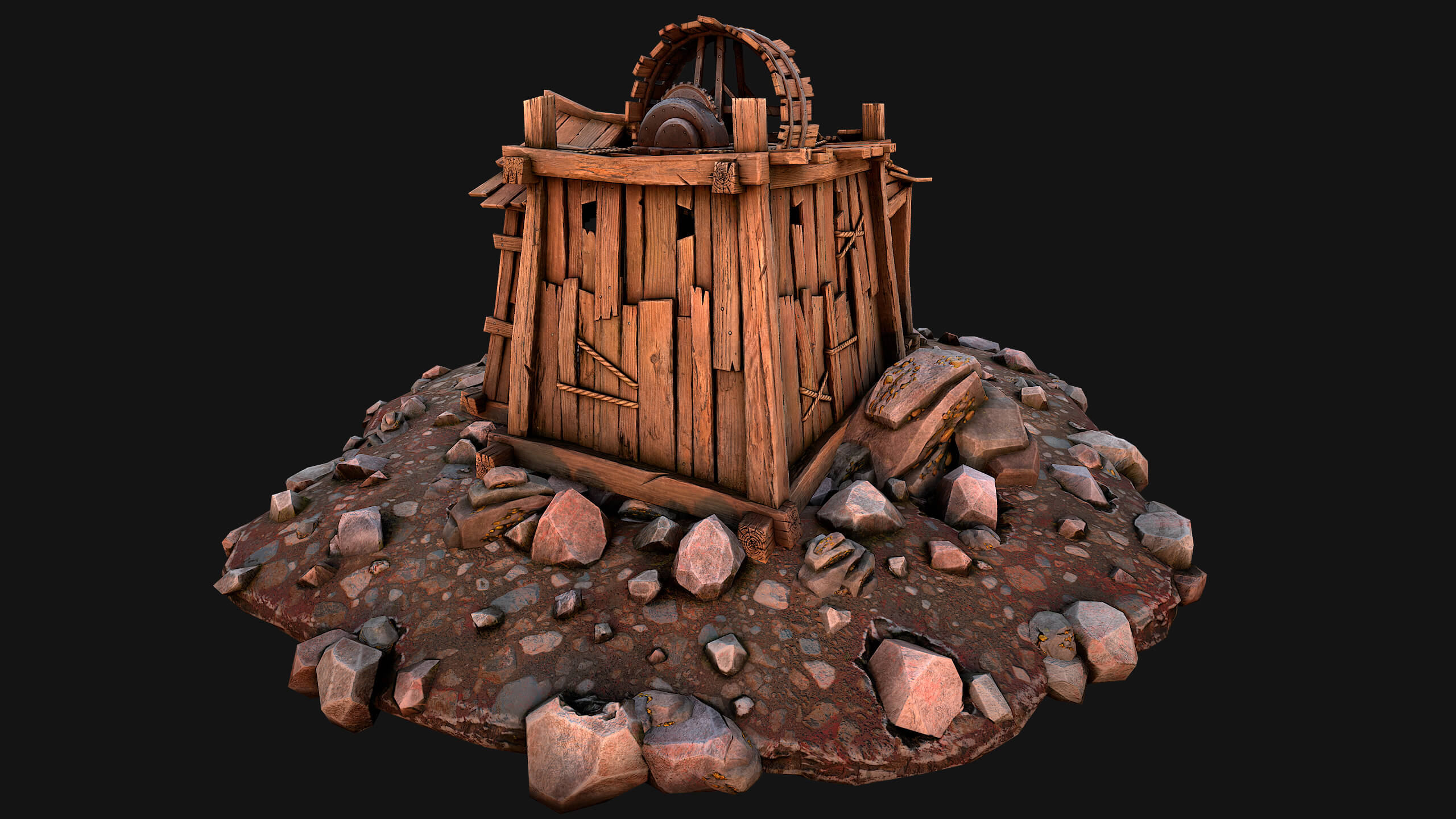 Medieval Gold Ore Mine - 3D Model by Dereza