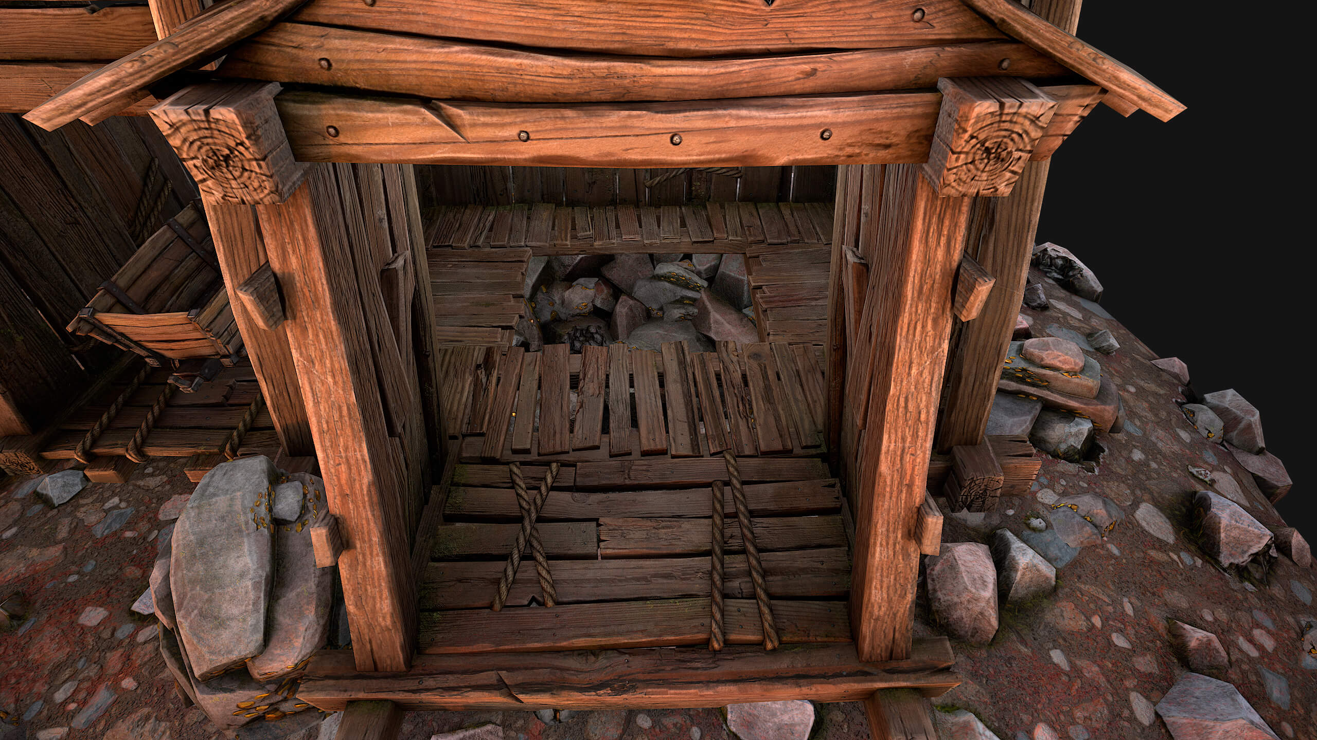 Medieval Gold Ore Mine - 3D Model by Dereza