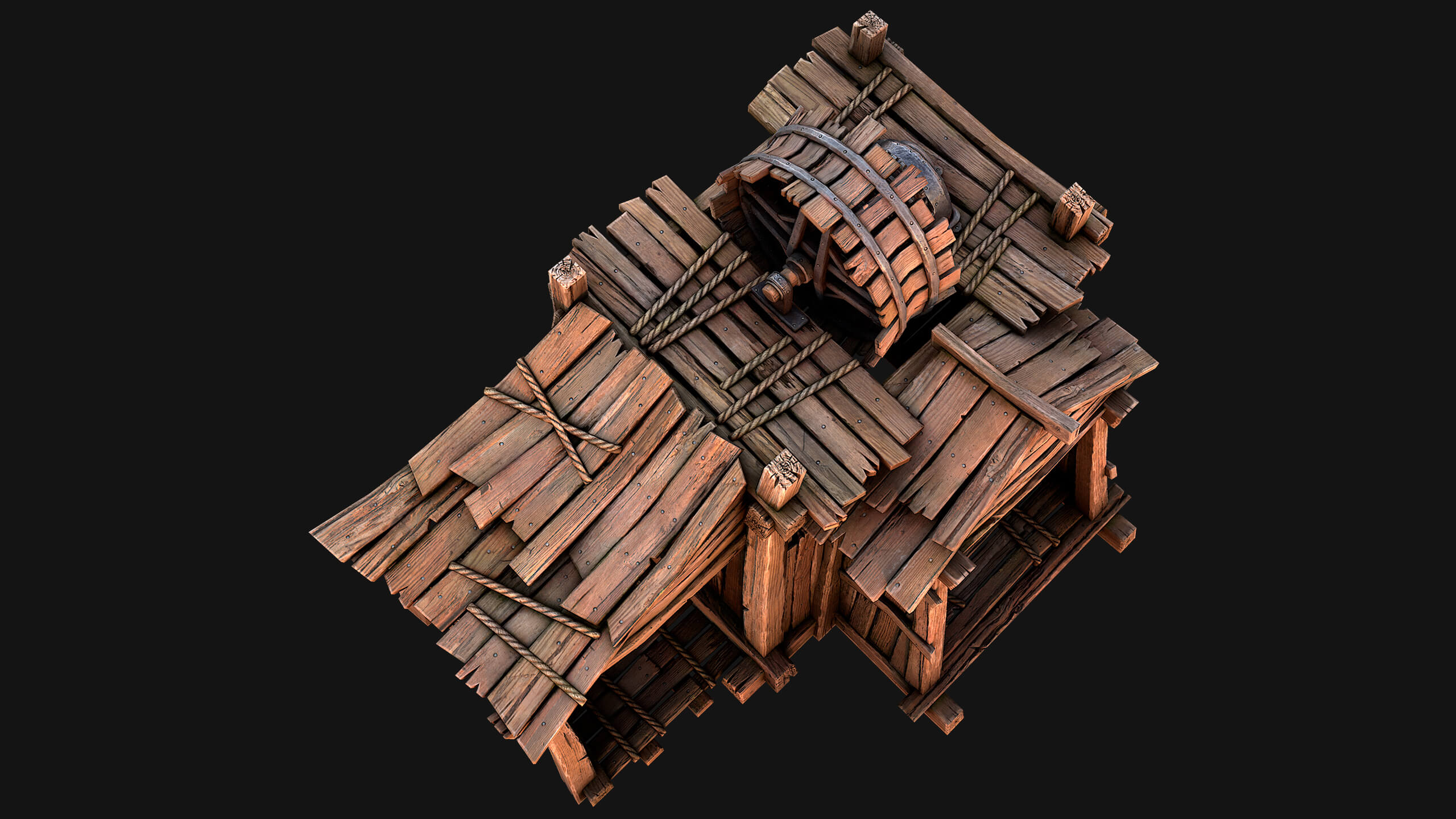 Medieval Gold Ore Mine - 3D Model by Dereza