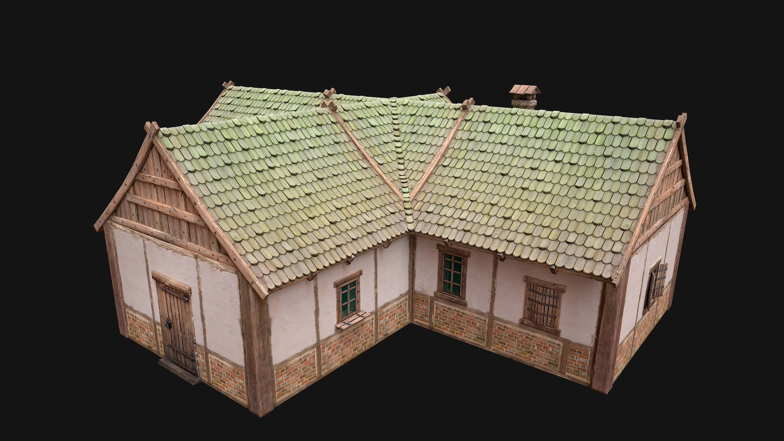 Medieval Town House 4 - 3D Model by Dereza