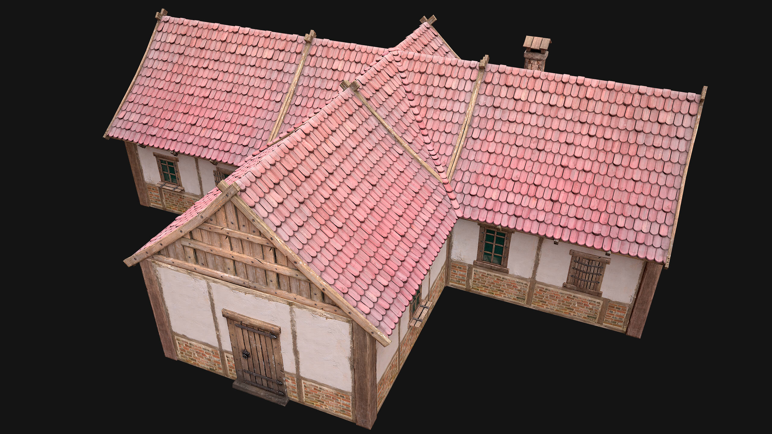 Medieval Town House 4 - 3D Model by Dereza