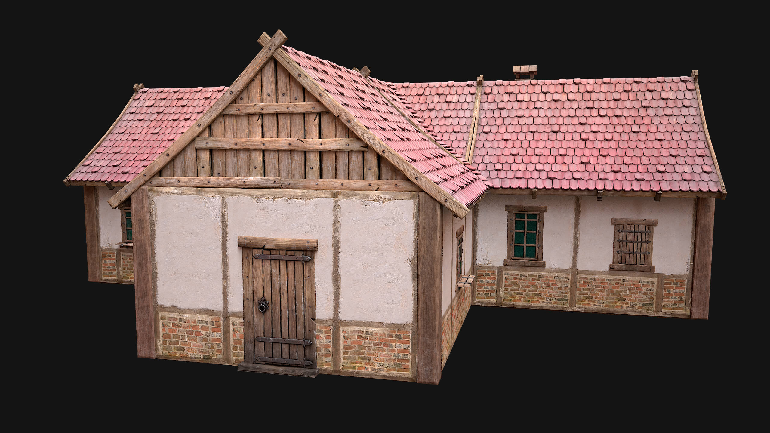 Medieval Town House 4 - 3D Model by Dereza