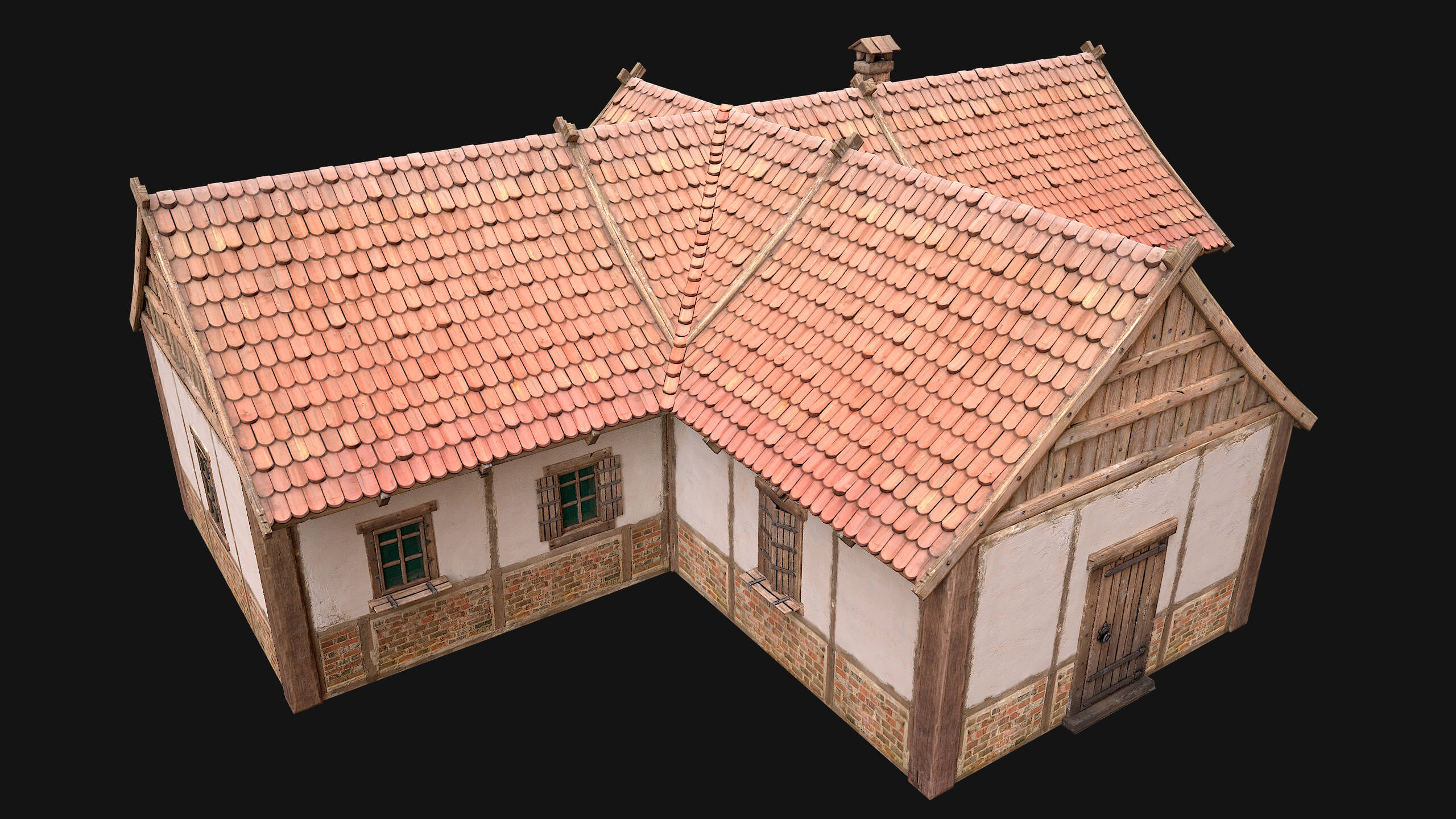 Medieval Town House 4 - 3D Model by Dereza