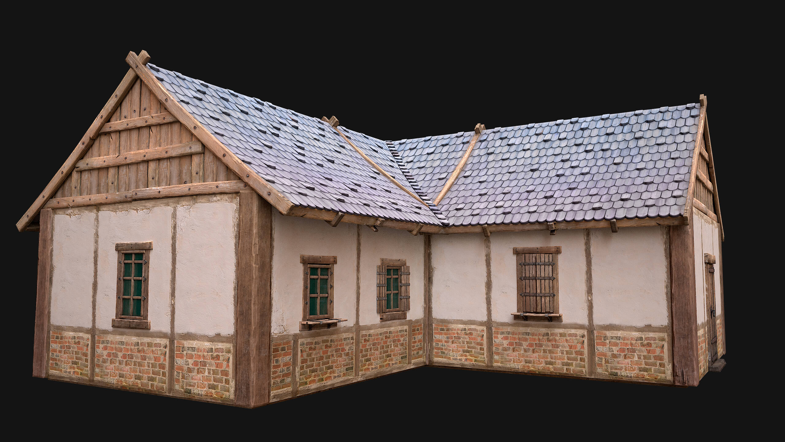 Medieval Town House 4 - 3D Model by Dereza