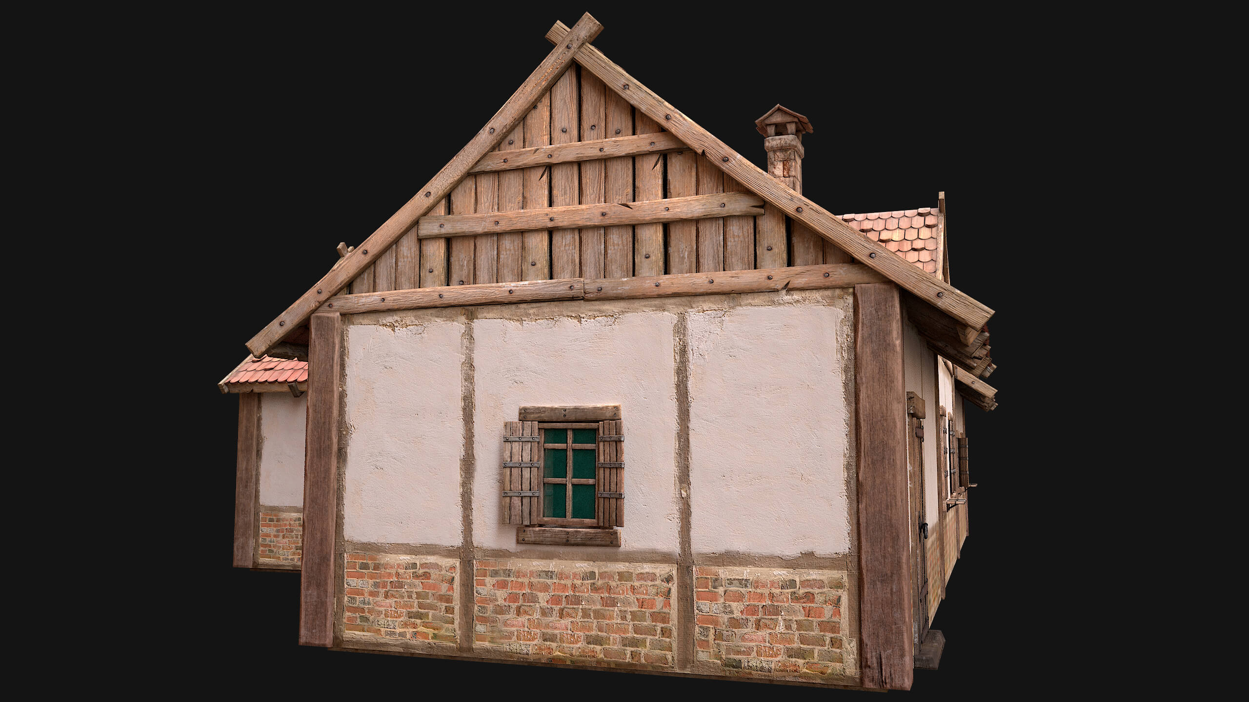 Medieval Town House 4 - 3D Model by Dereza