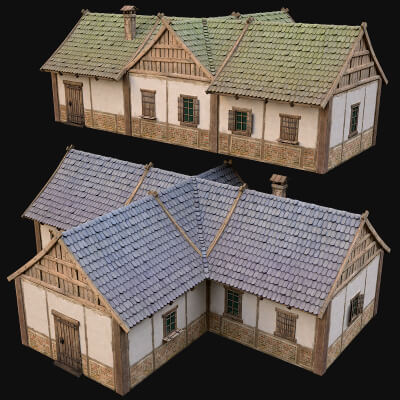 Medieval Town House 4 - 3D Model by Dereza
