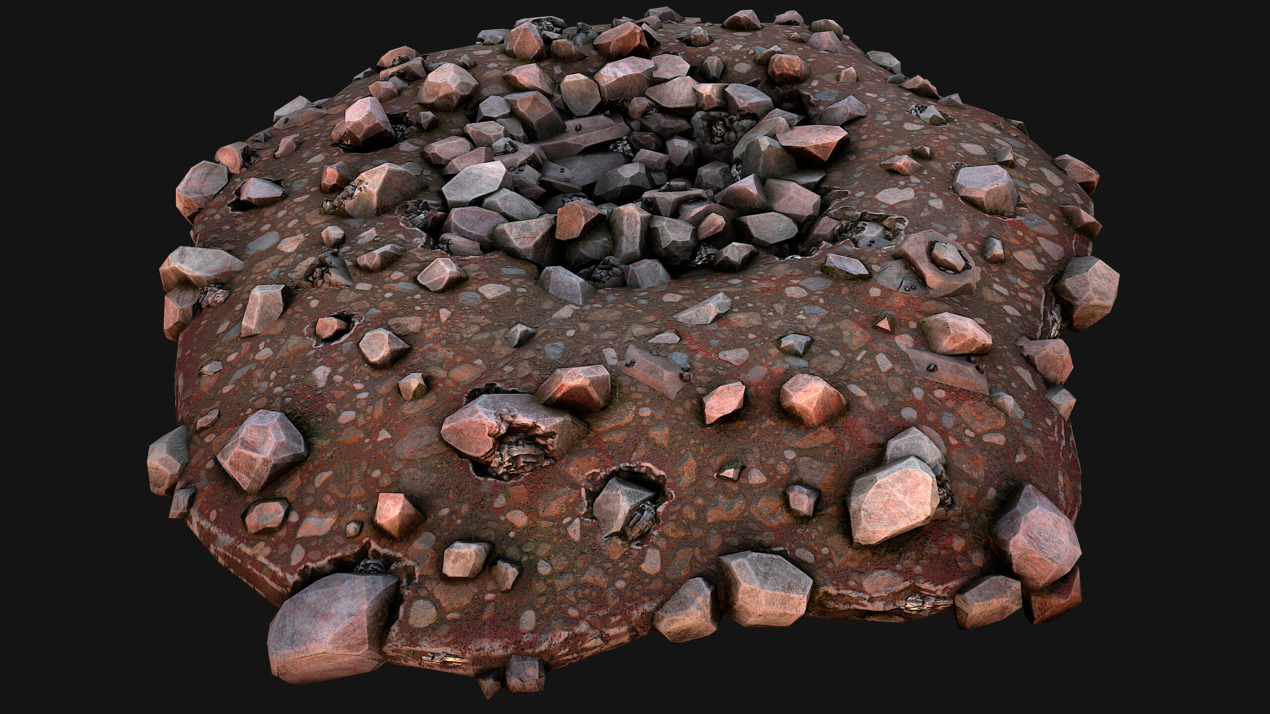 Medieval Iron Metal Ore Mine - 3D Model by Dereza