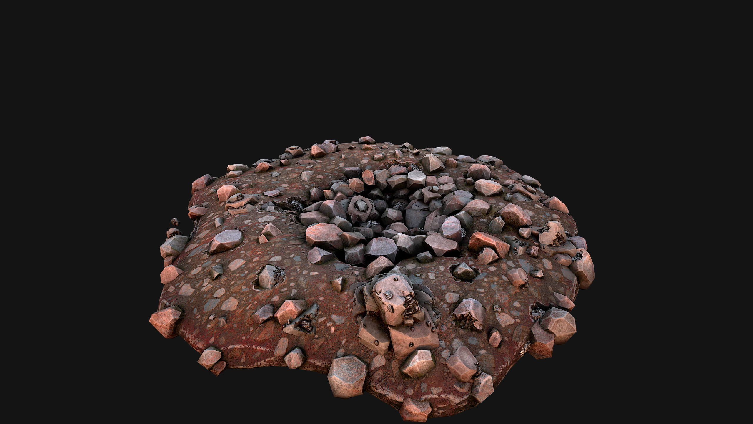 Medieval Iron Metal Ore Mine - 3D Model by Dereza