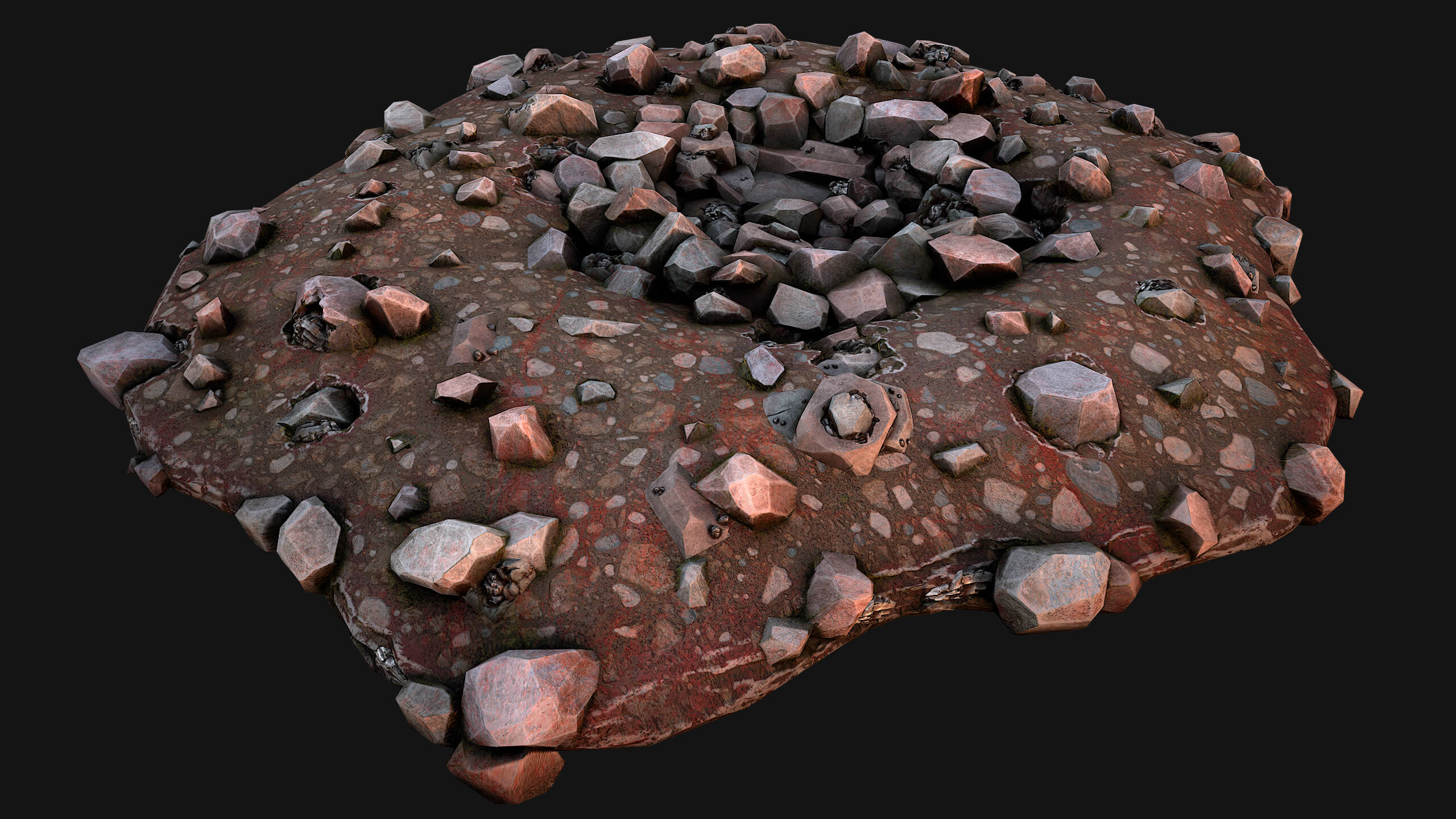 Medieval Iron Metal Ore Mine - 3D Model by Dereza