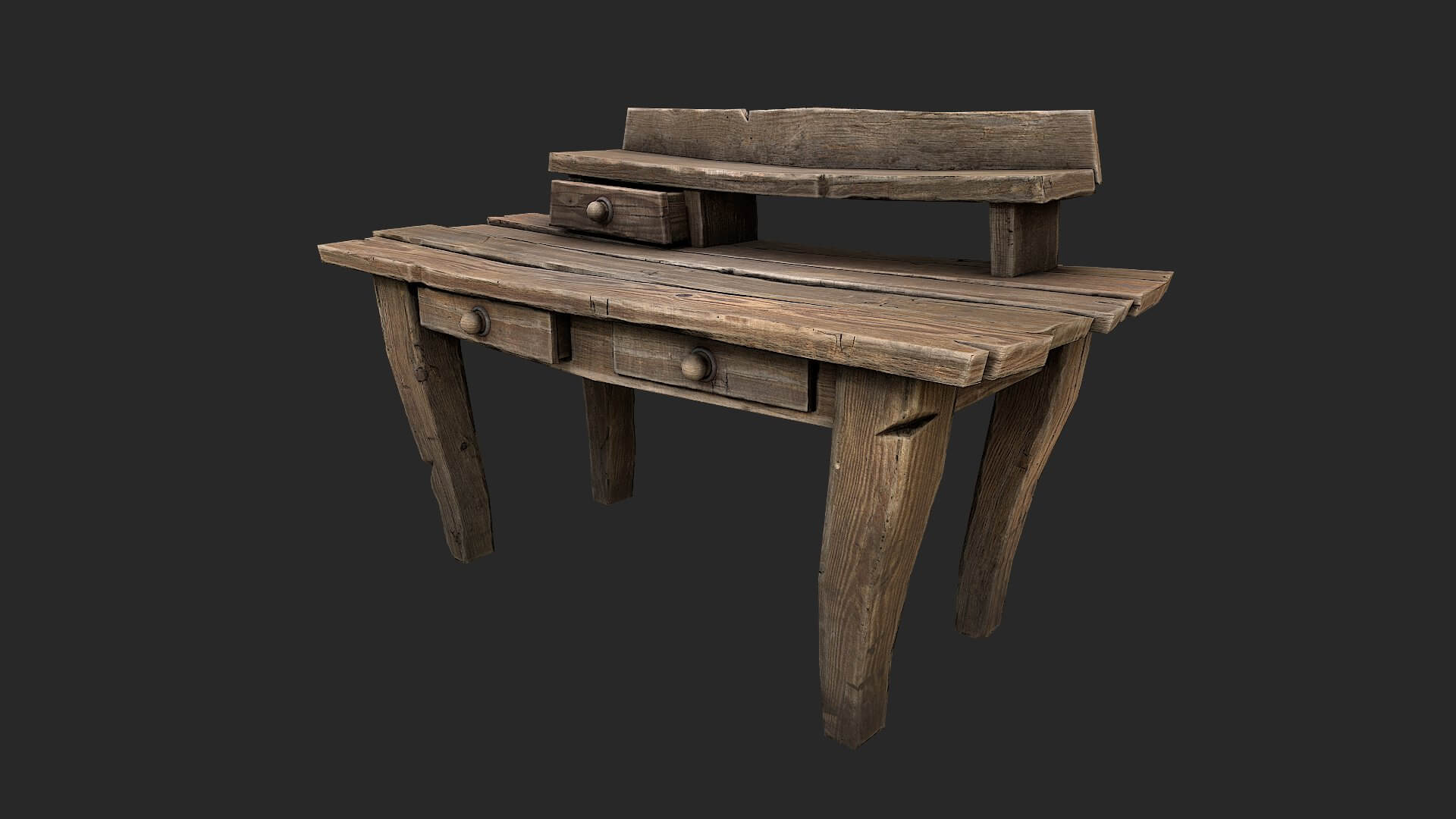 Medieval Lab Table - 3D Model by Dereza