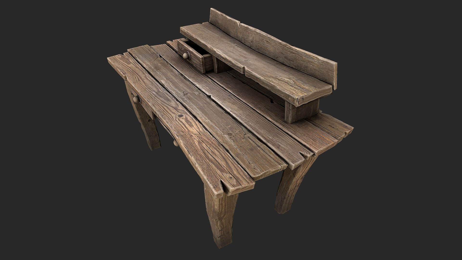 Medieval Lab Table - 3D Model by Dereza