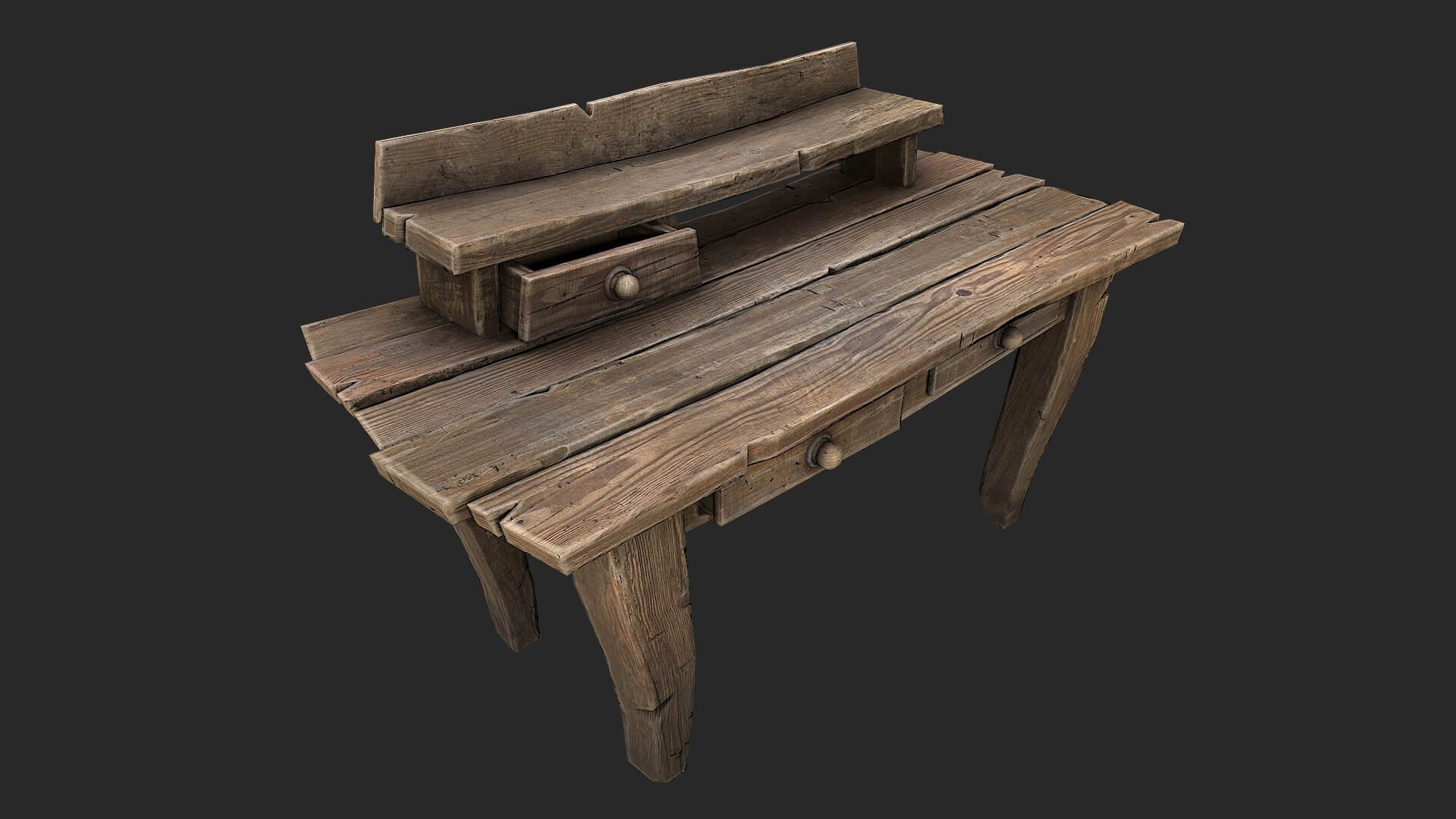 Medieval Lab Table - 3D Model by Dereza