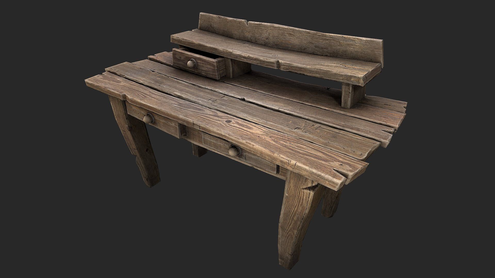 Medieval Lab Table - 3D Model by Dereza
