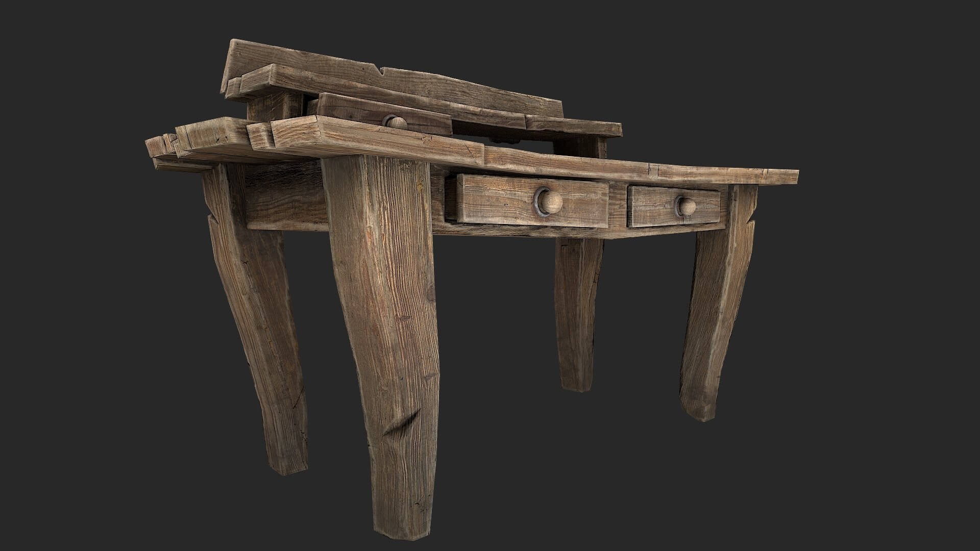 Medieval Lab Table - 3D Model by Dereza
