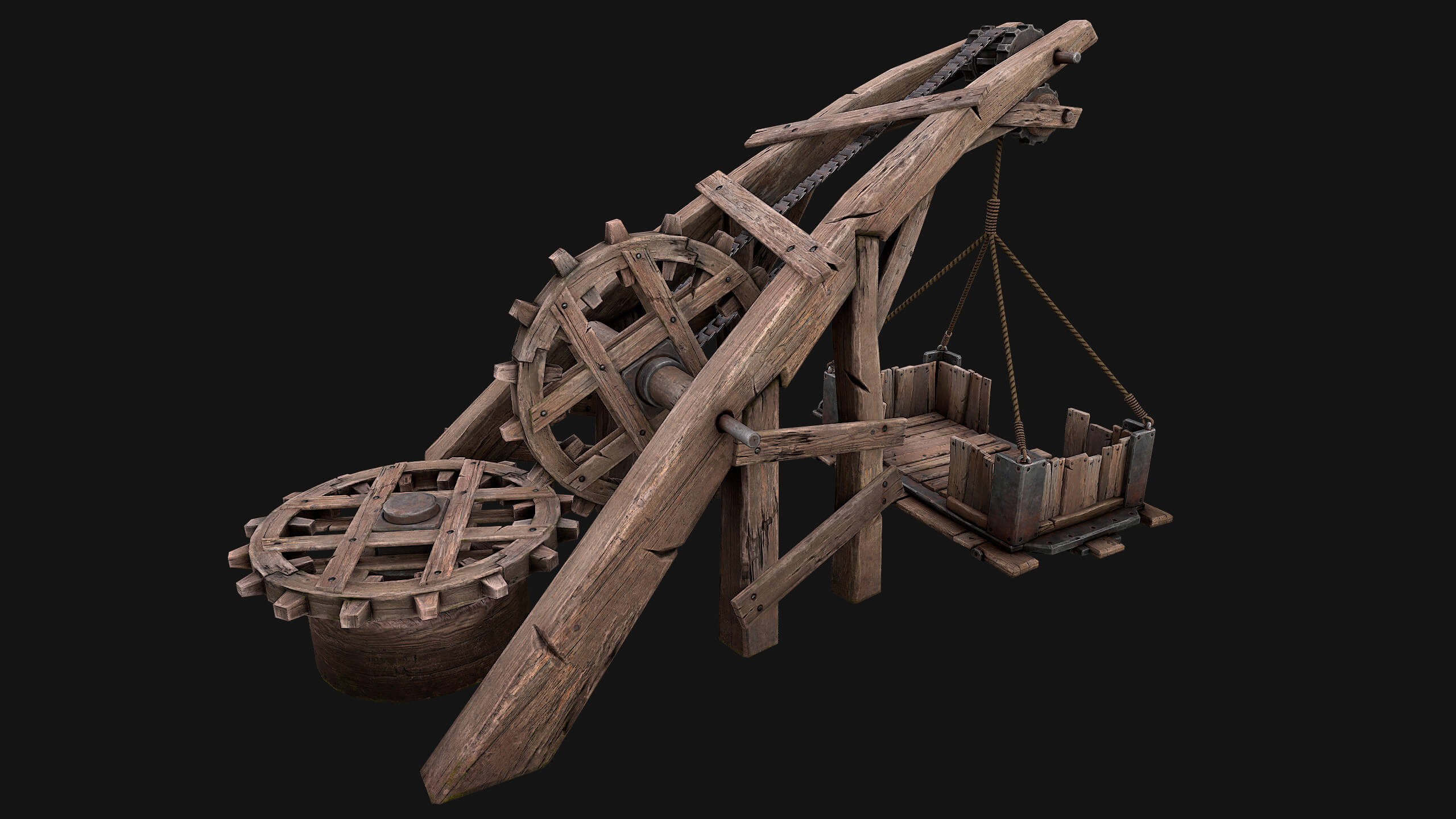 Medieval Lift Elevator - 3D Model by Dereza