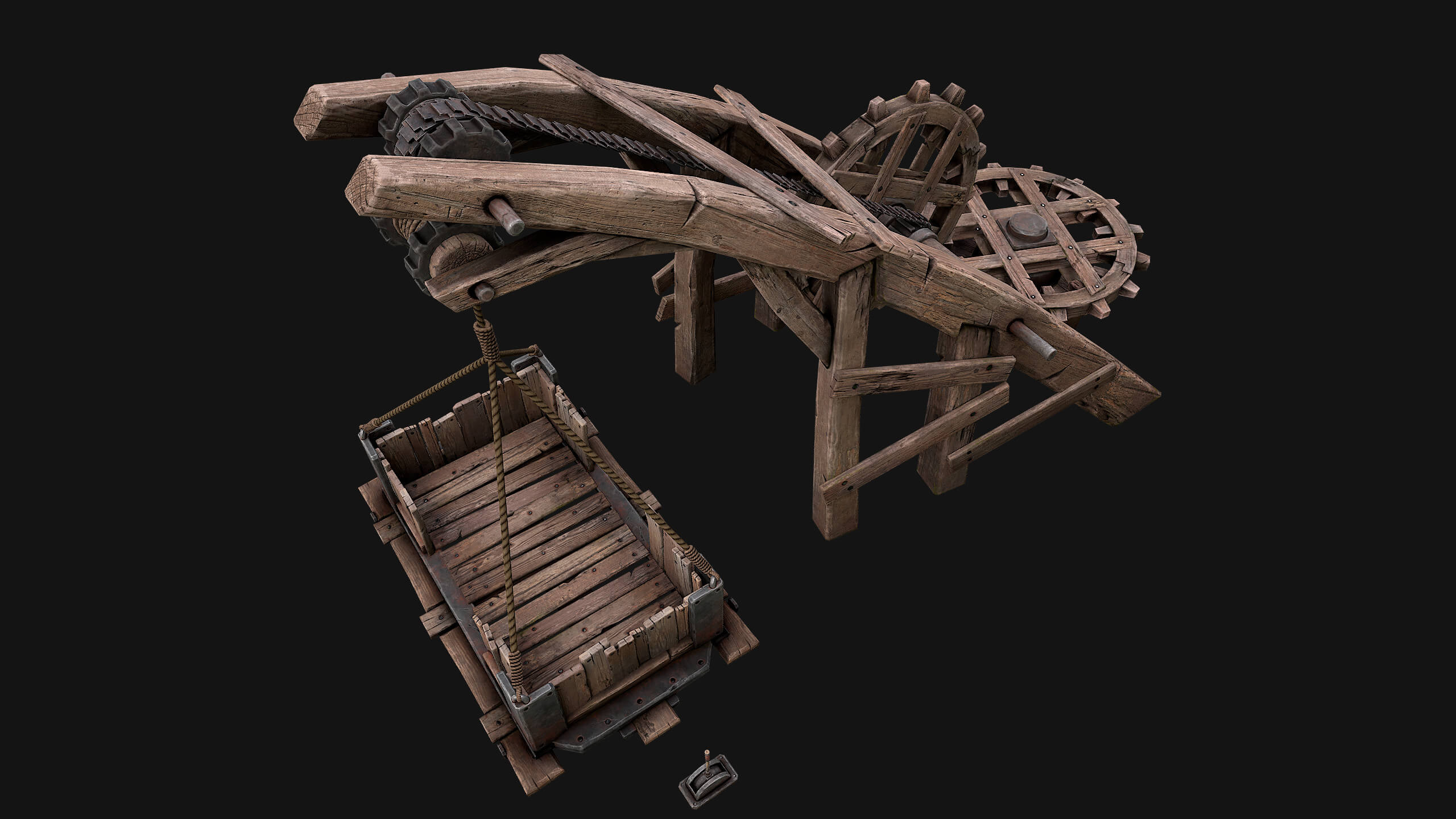 Medieval Lift Elevator - 3D Model by Dereza