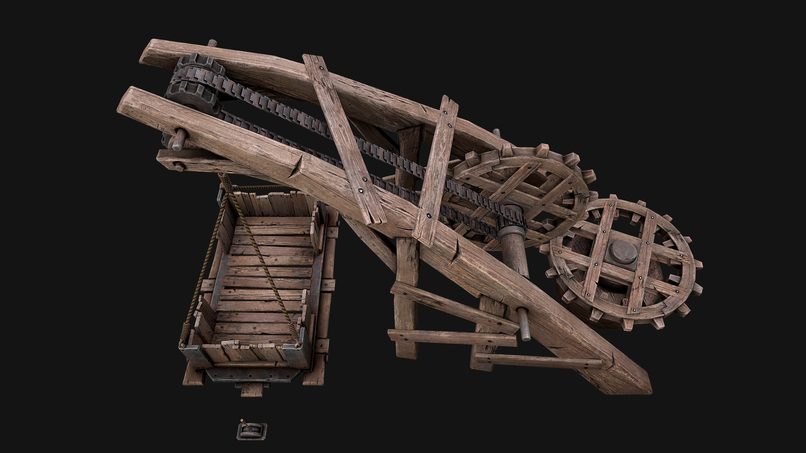 Medieval Lift Elevator - 3D Model by Dereza