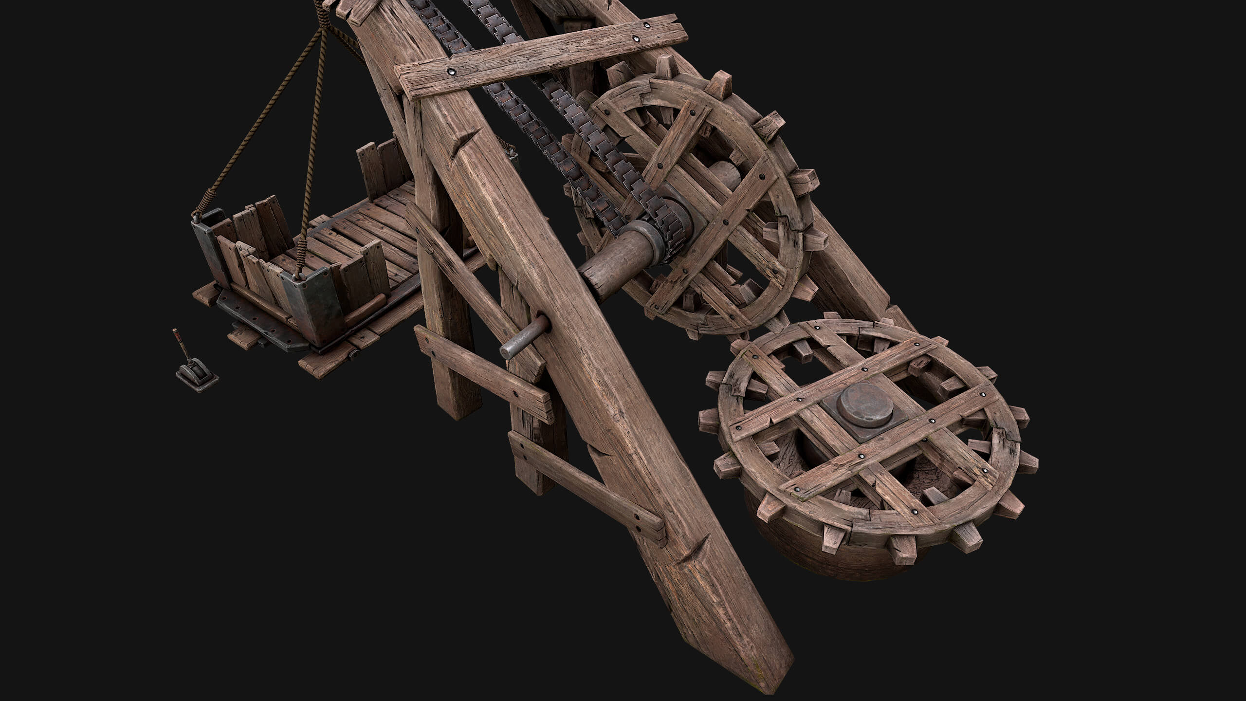 Medieval Lift Elevator - 3D Model by Dereza