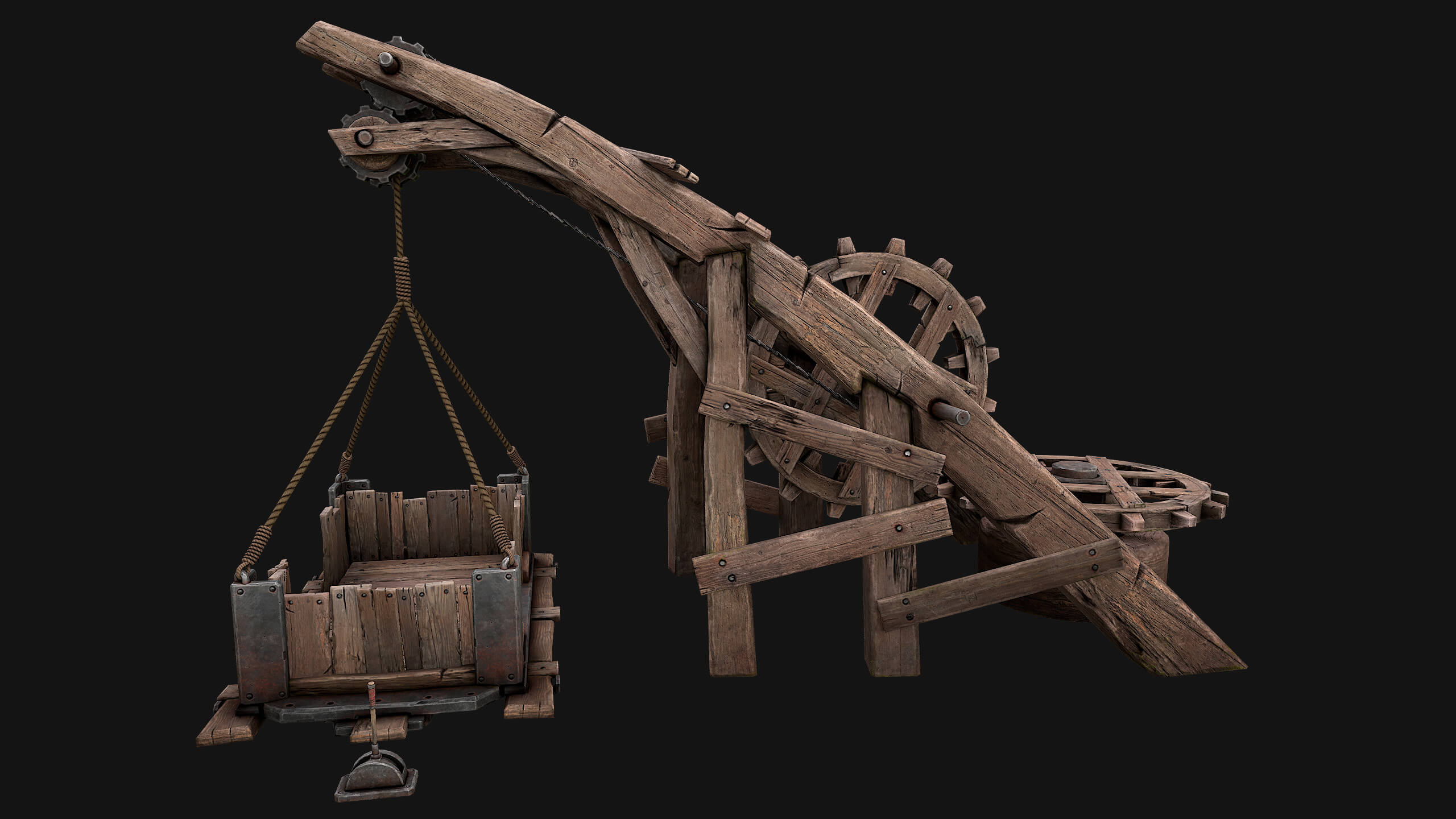 Medieval Lift Elevator - 3D Model by Dereza