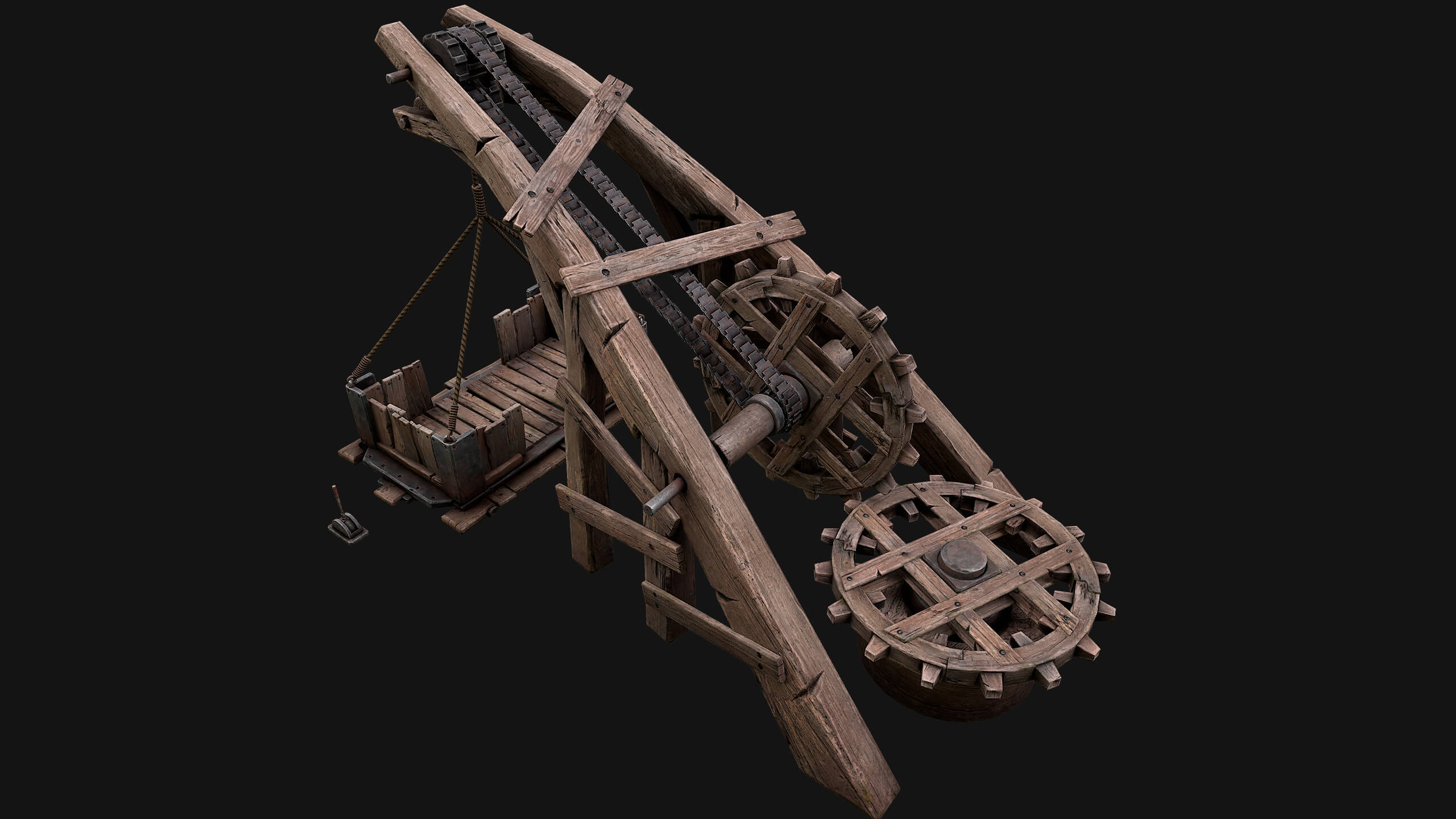 Medieval Lift Elevator - 3D Model by Dereza