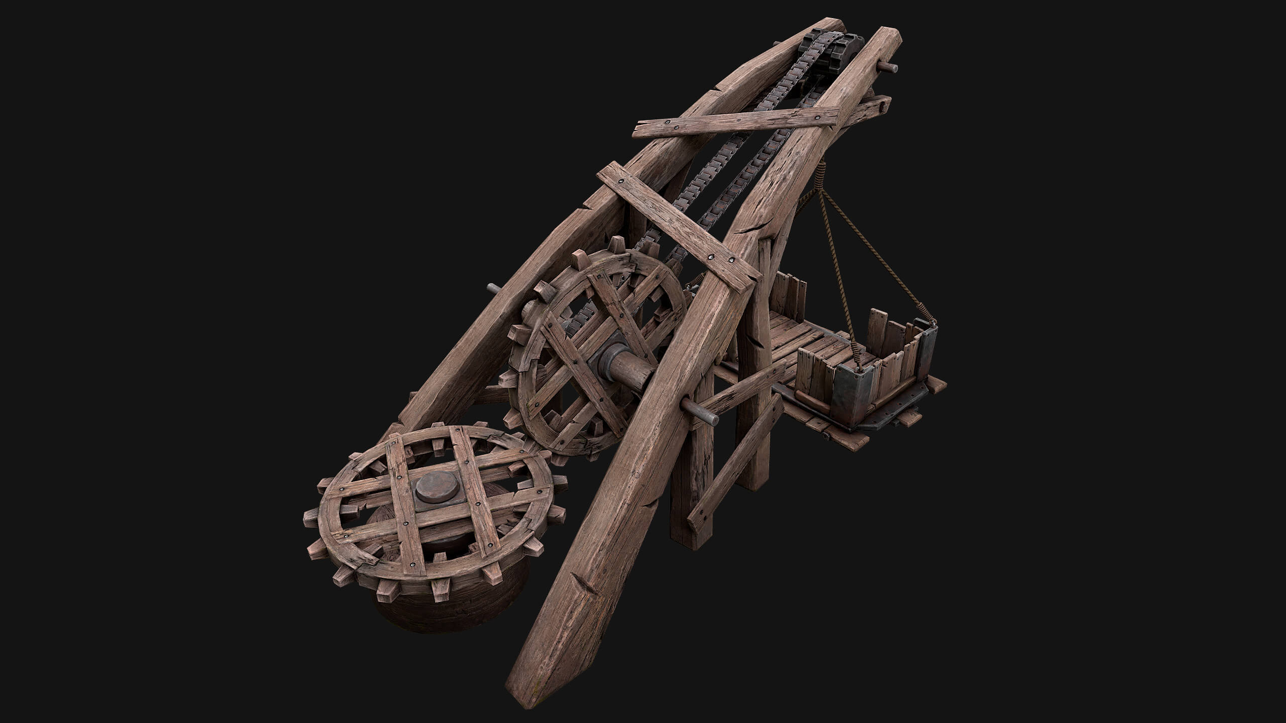 Medieval Lift Elevator - 3D Model by Dereza