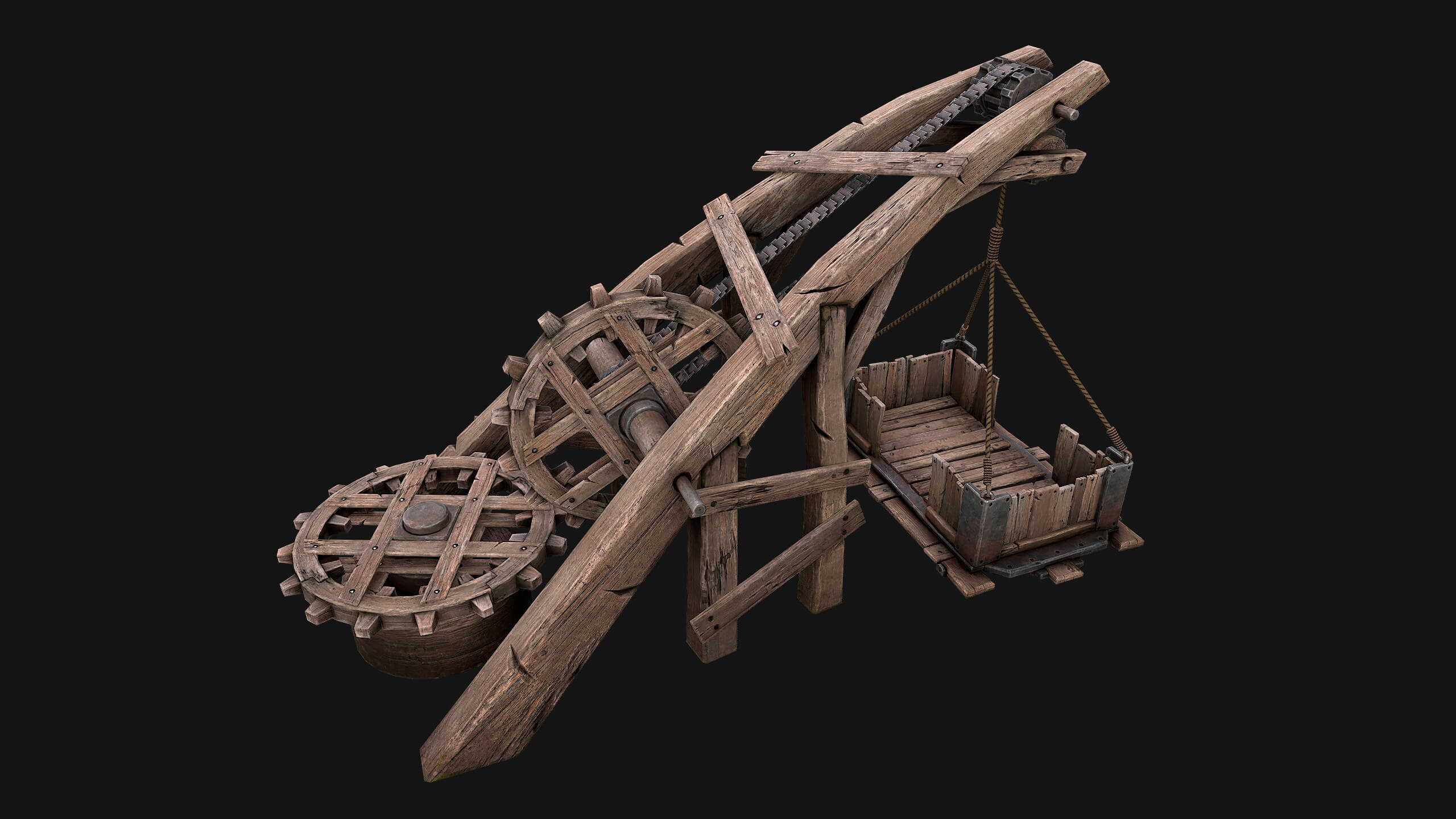 Medieval Lift Elevator - 3D Model by Dereza