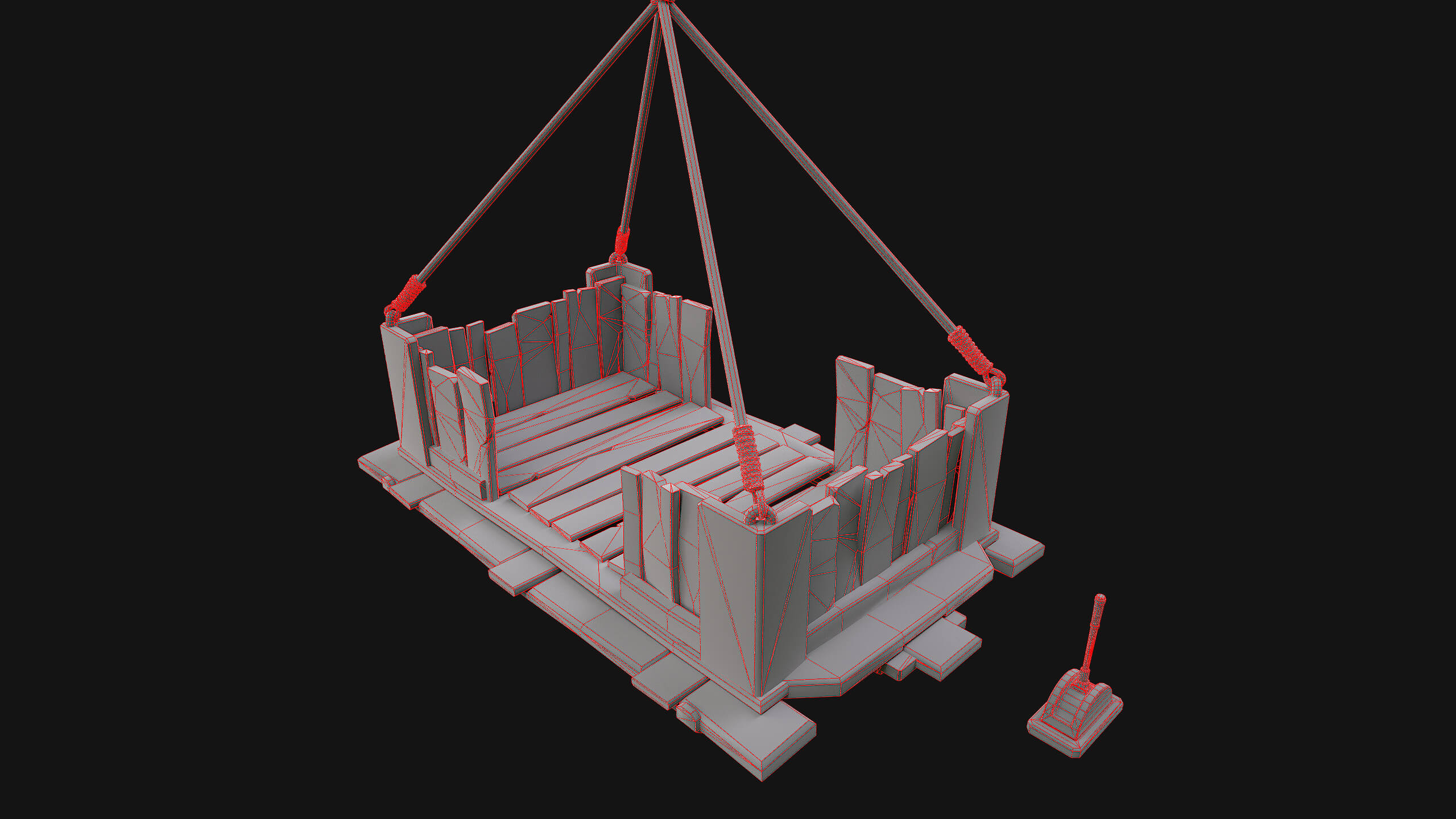 Medieval Lift Elevator - 3D Model by Dereza