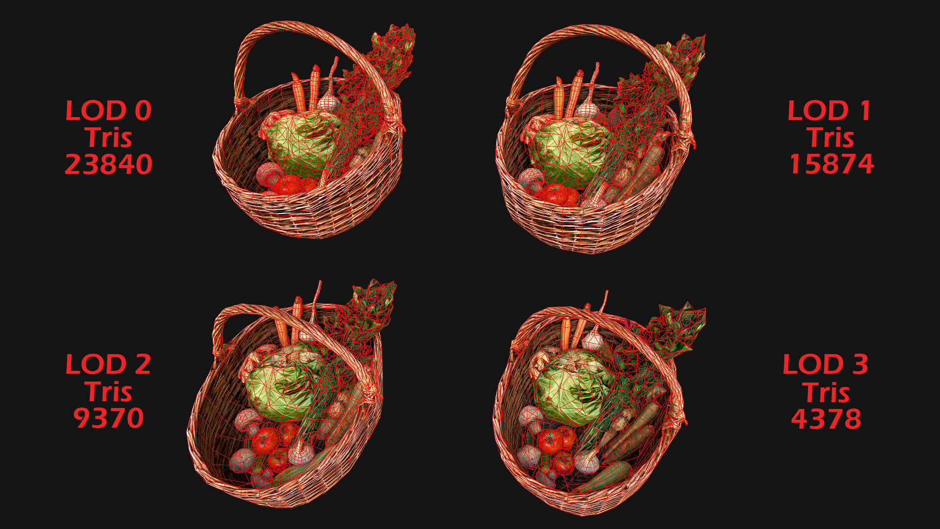 Medieval Market Fruit and Vegetable Stalls - 3D Model by Dereza