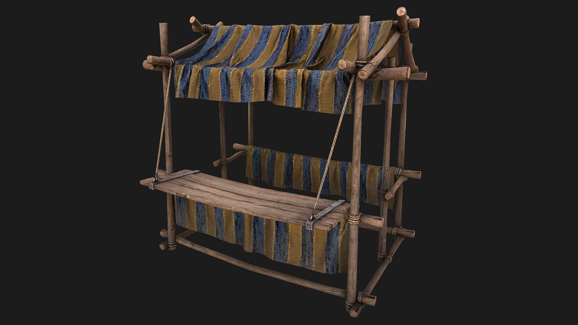 Medieval Market Stall Tent - 3D Model by Dereza