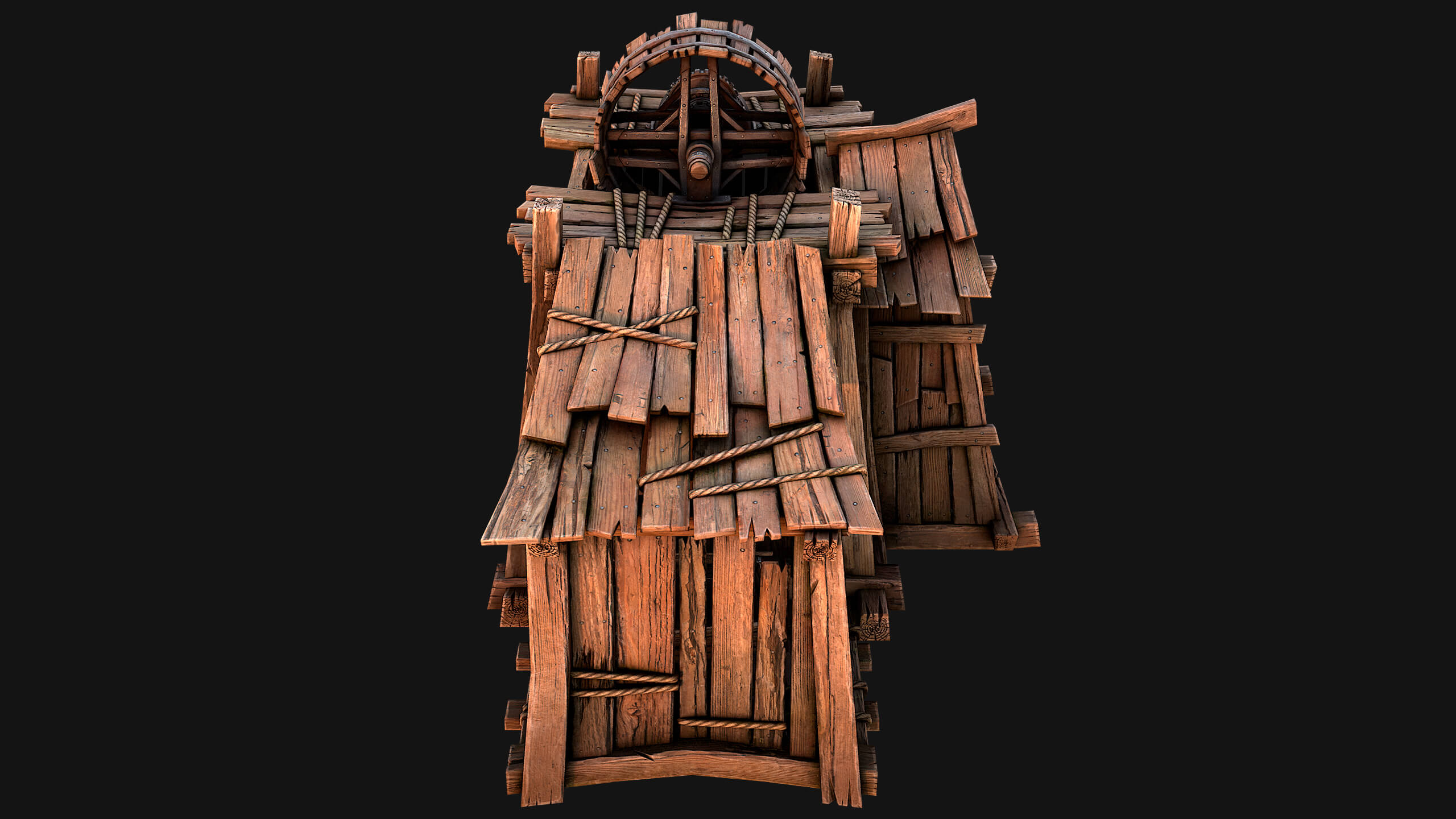 Medieval Mine Steampunk and Mining Cart - 3D Model by Dereza