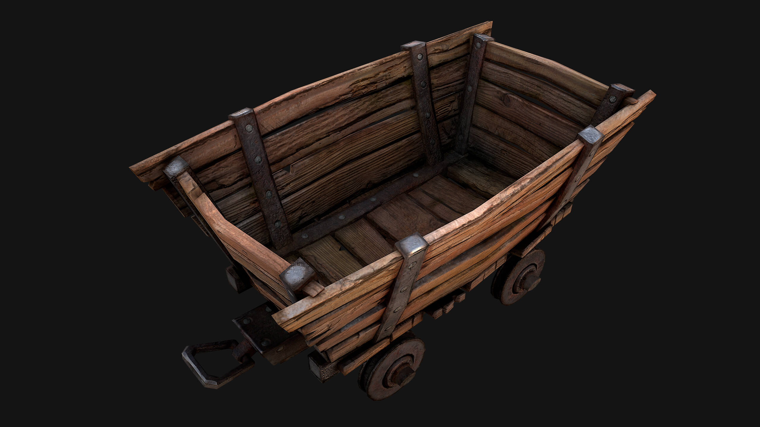 Medieval Mine Steampunk and Mining Cart - 3D Model by Dereza