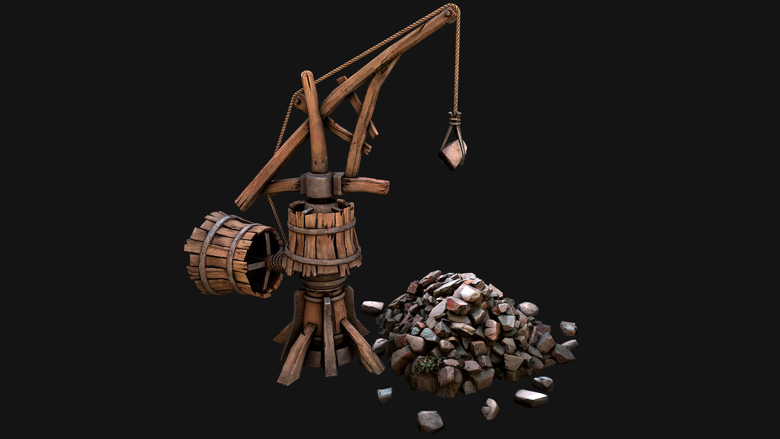 Medieval Mine Quarry Industrial Pack - 3D Model by Dereza