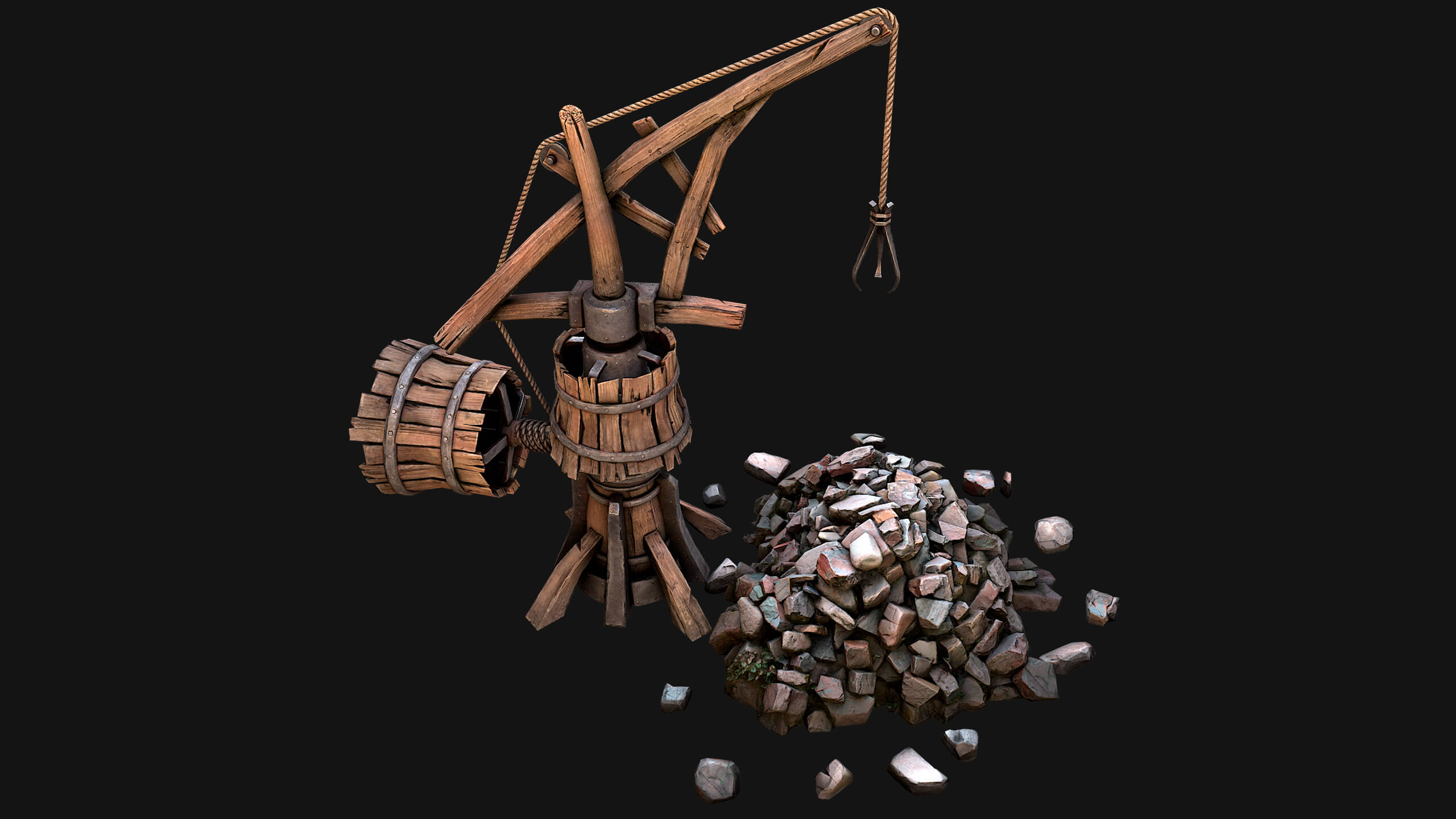 Medieval Mine Quarry Industrial Pack - 3D Model by Dereza